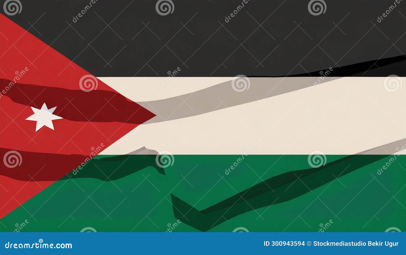 Gaza Strip National Flag stock illustration. Illustration of patriotism ...