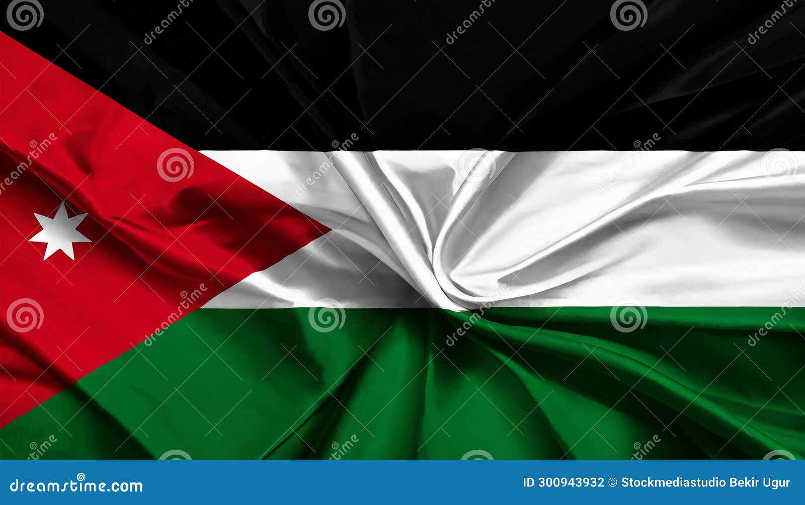 Gaza Strip National Flag stock illustration. Illustration of nation ...