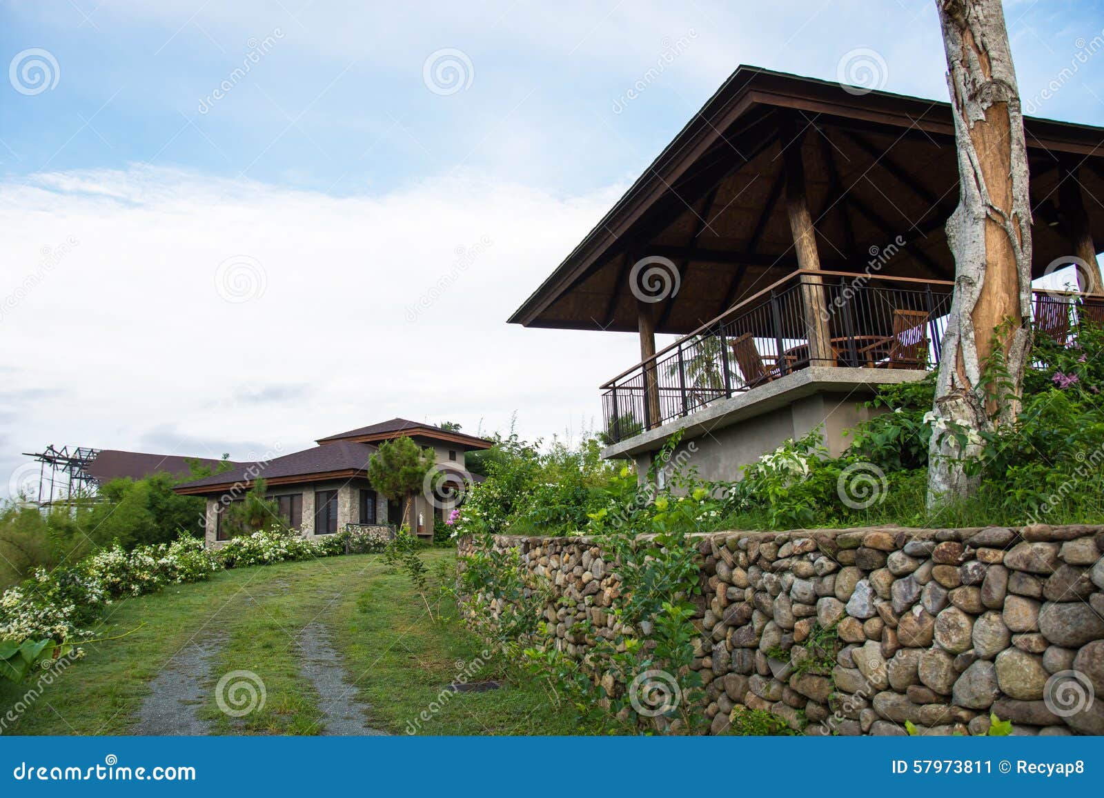 Gazebo in Angelfields Tagaytay, Philippines Stock Image - Image of ...