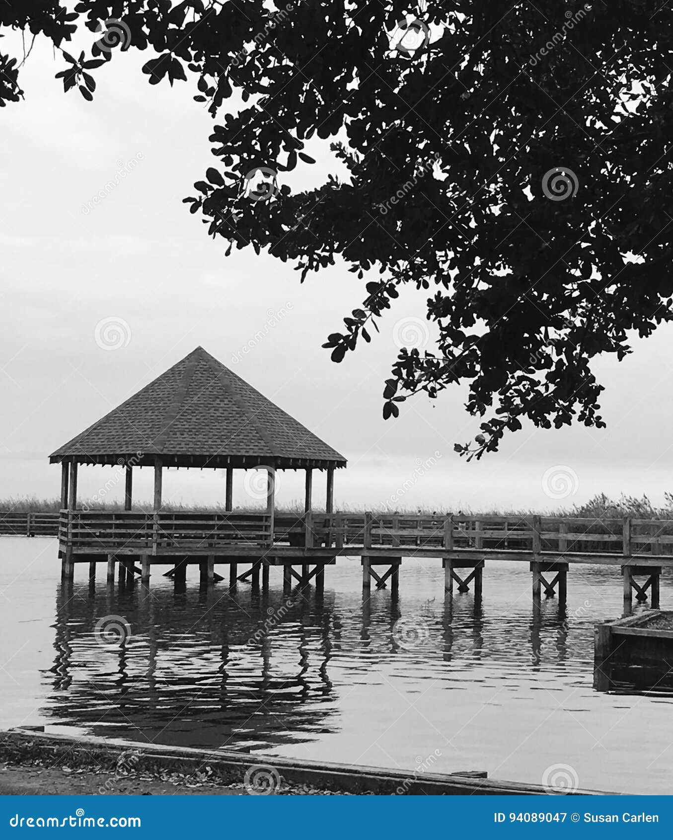 Gazebo over water stock image. Image of nature, water - 94089047