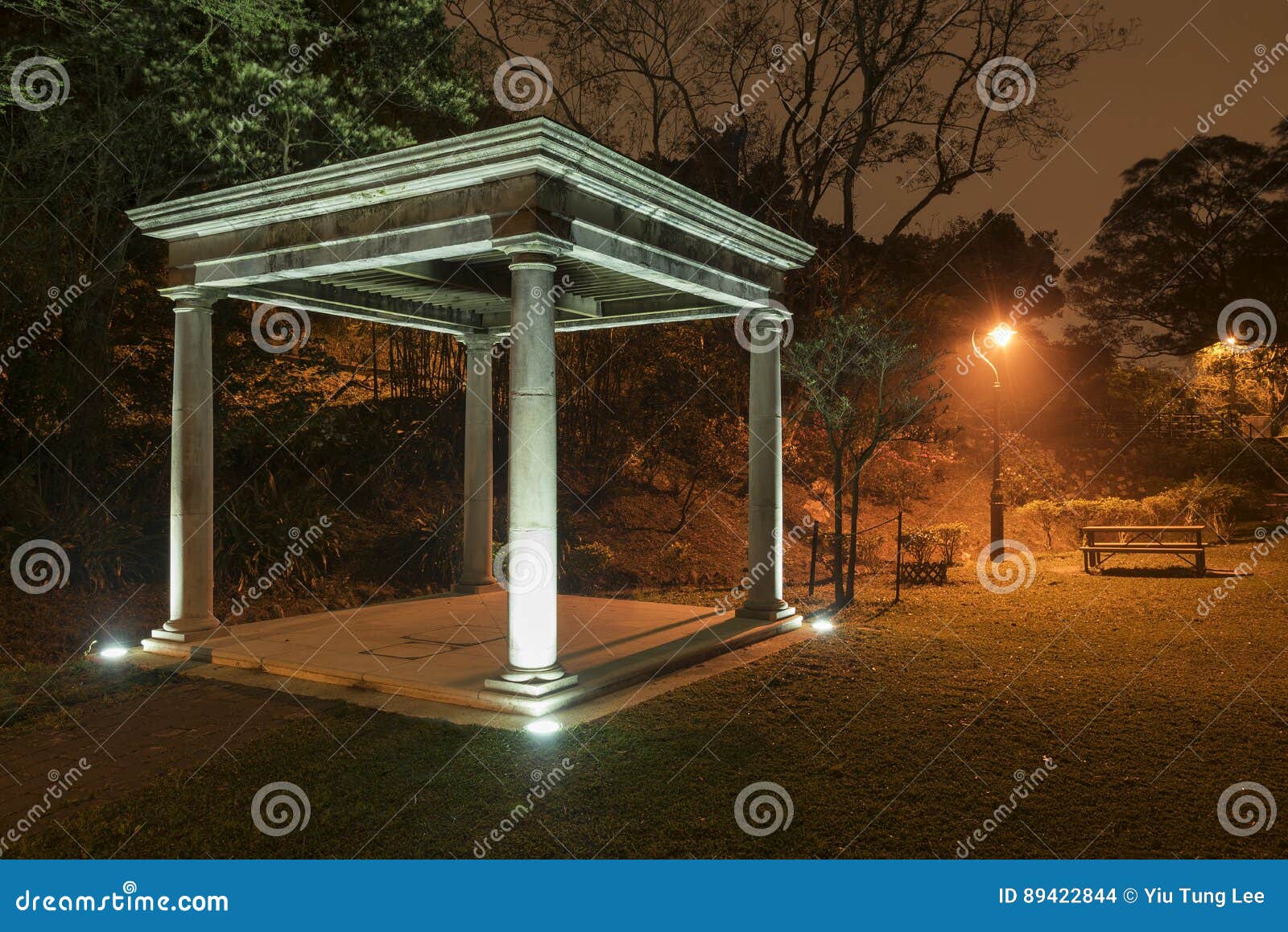 Gazebo in park stock photo. Image of evil, illuminate - 89422844