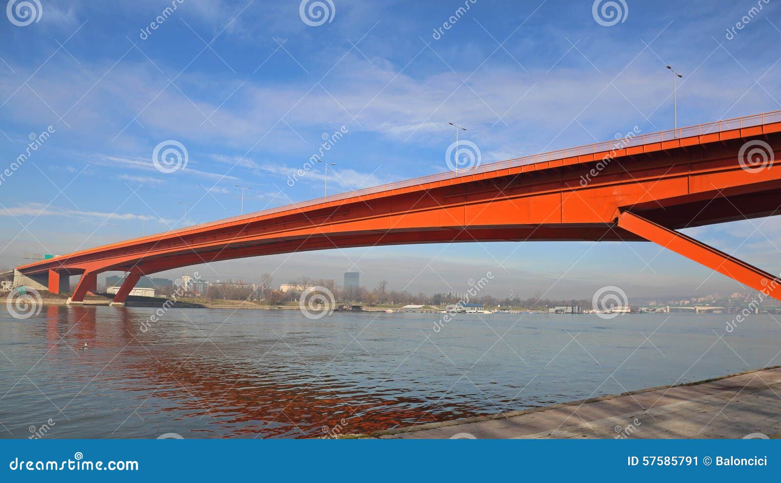 Gazela Bridge Belgrade stock image. Image of river, sava - 57585791