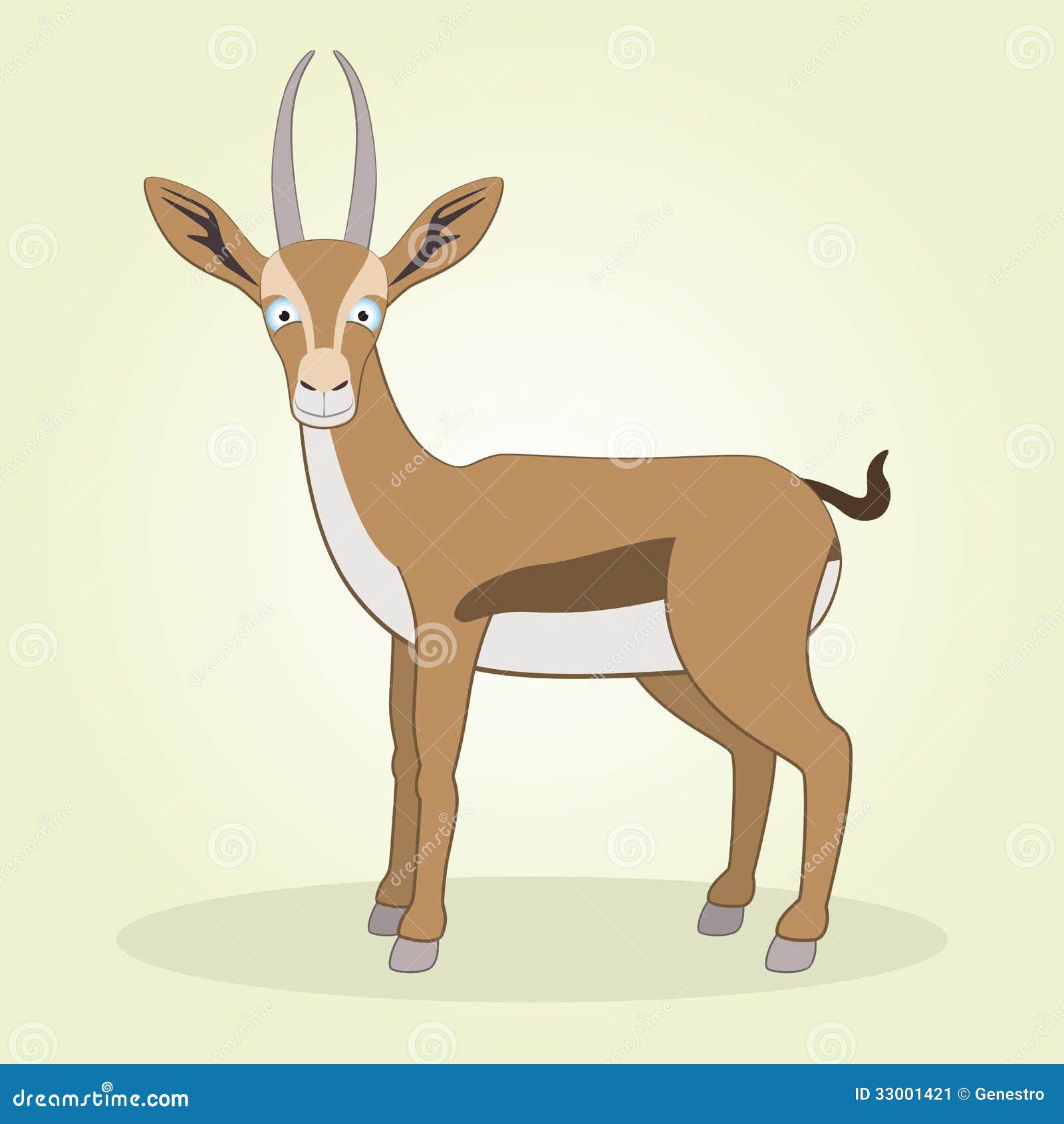 Gazelle stock vector. Illustration of cute, gazelle, little - 33001421