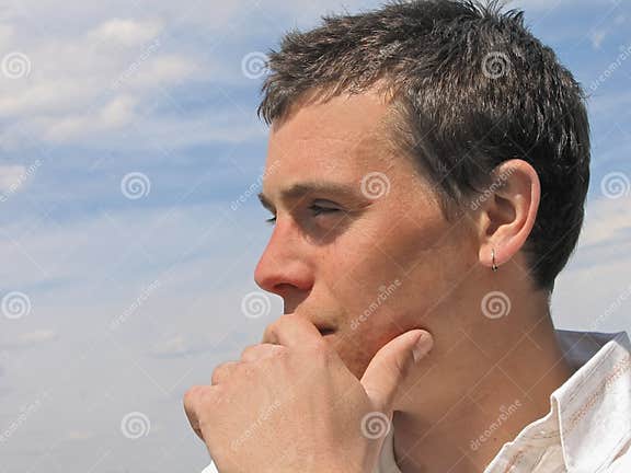 Gazing stock photo. Image of youth, clouds, young, skies - 122146