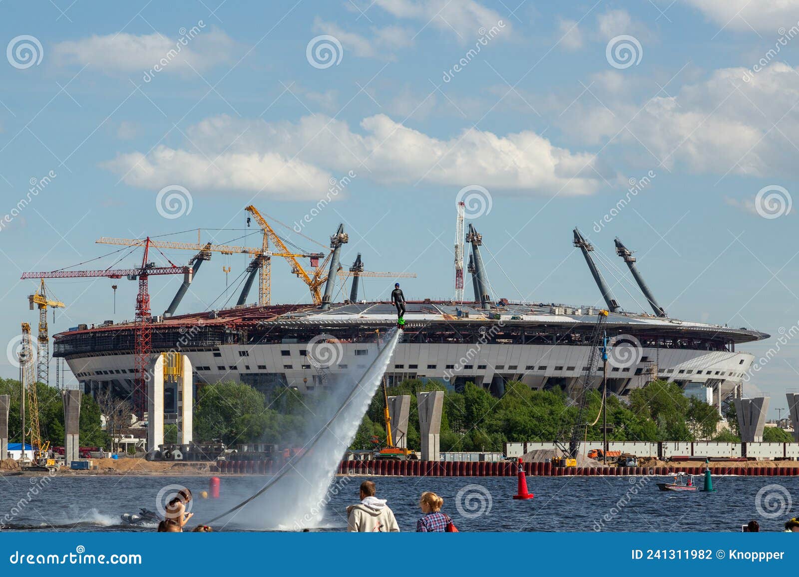 Gazprom arena stadium editorial photography. Image of island - 241311982