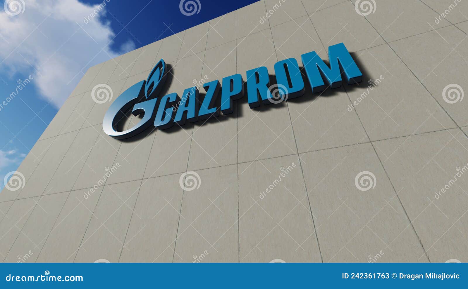 Gazprom Logo on the Wall, Editorial Use only Editorial Stock Photo ...