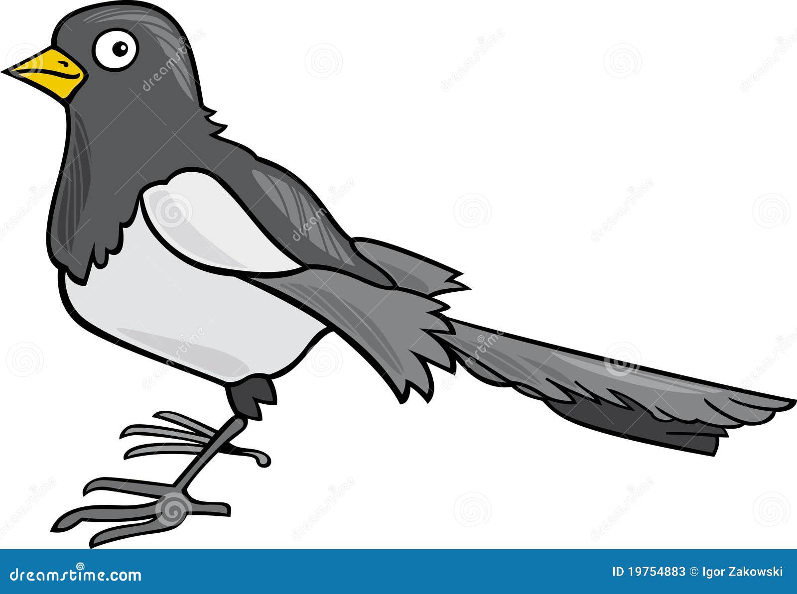 Gazza del fumetto illustrazione vettoriale. Illustrazione di animale ...