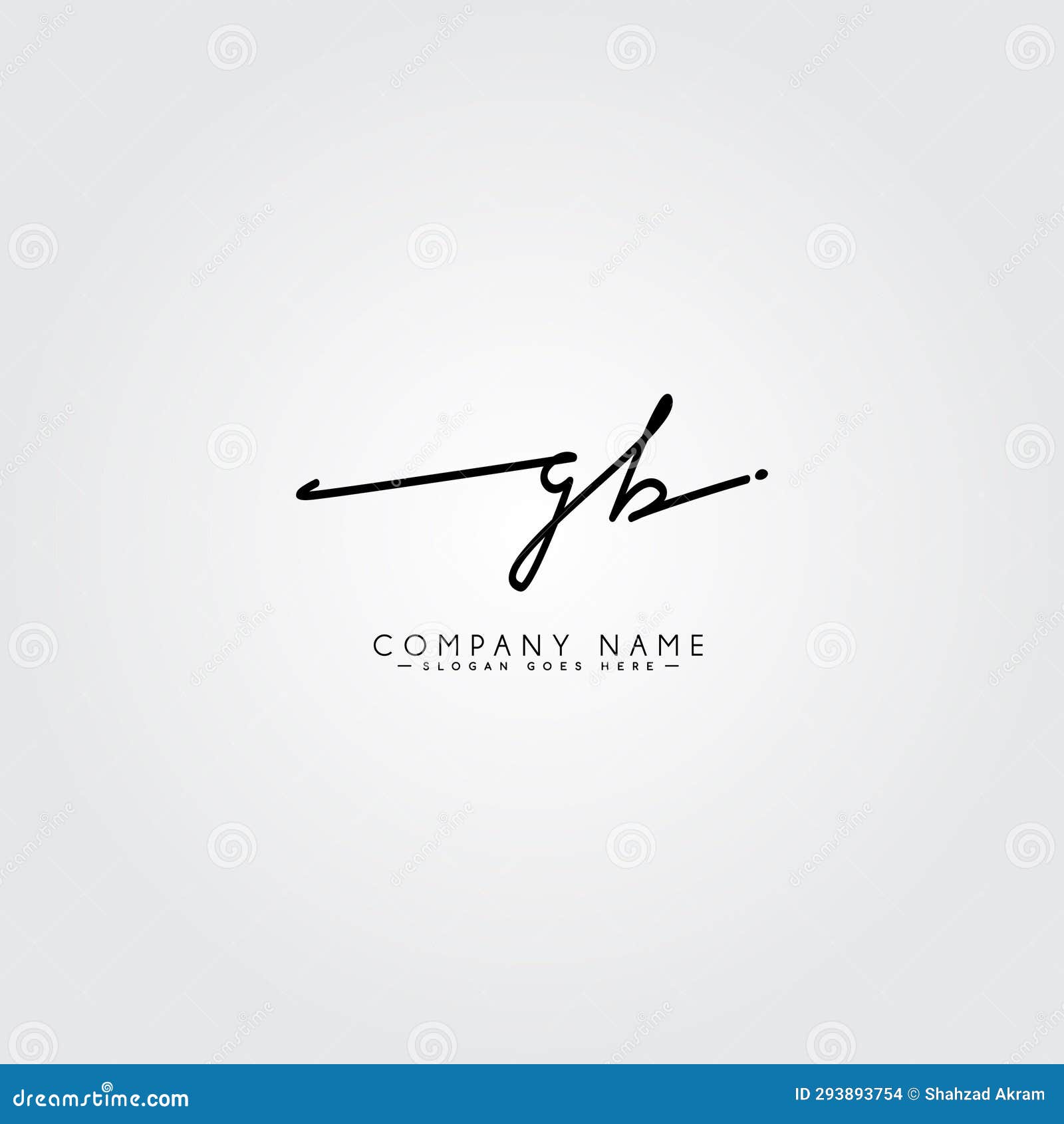 GB Initial Letter Signature Logo Template - Handwritten Vector Logo ...