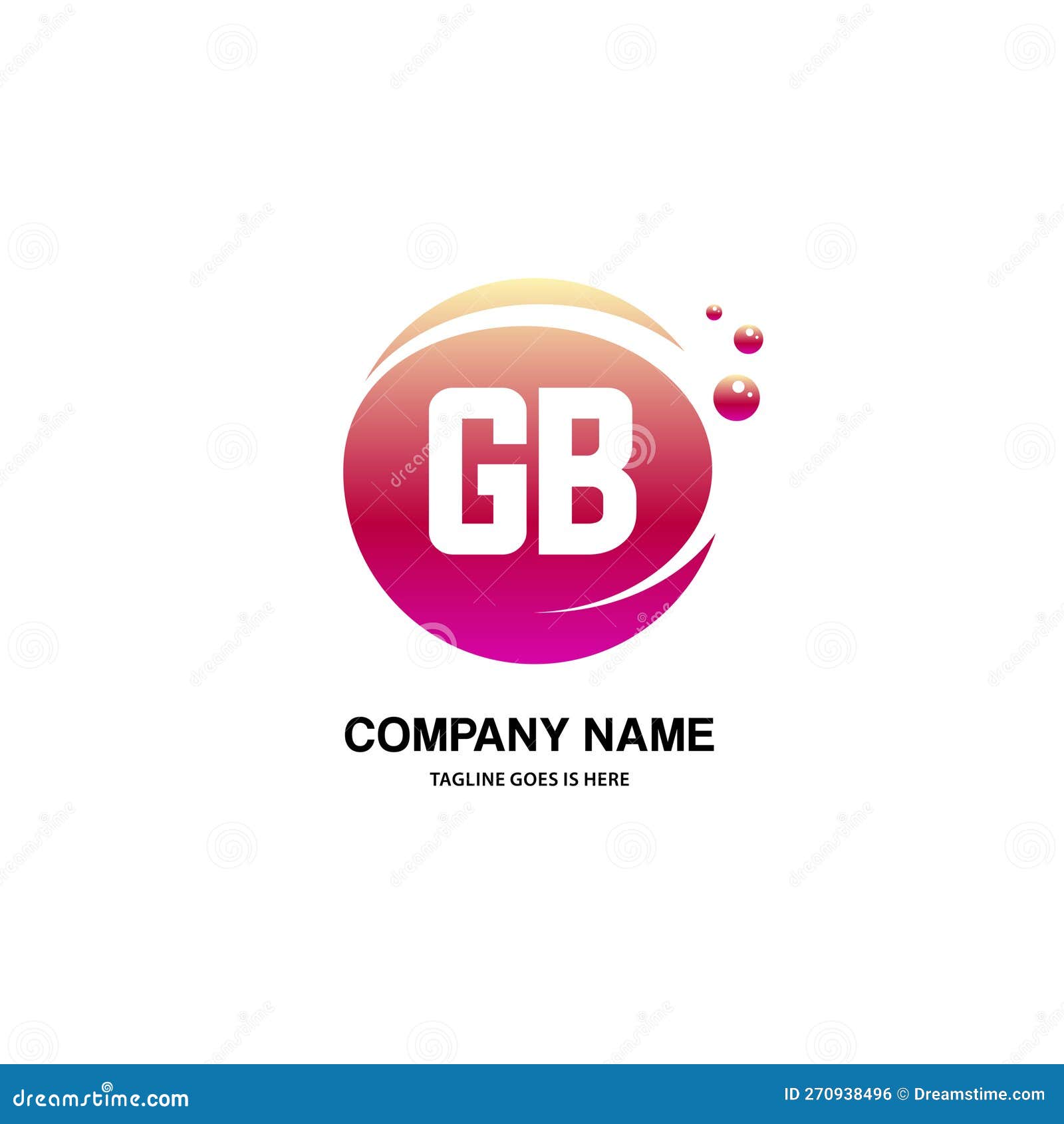 GB Initial Logo with Colorful Circle Template Vector Stock Vector ...