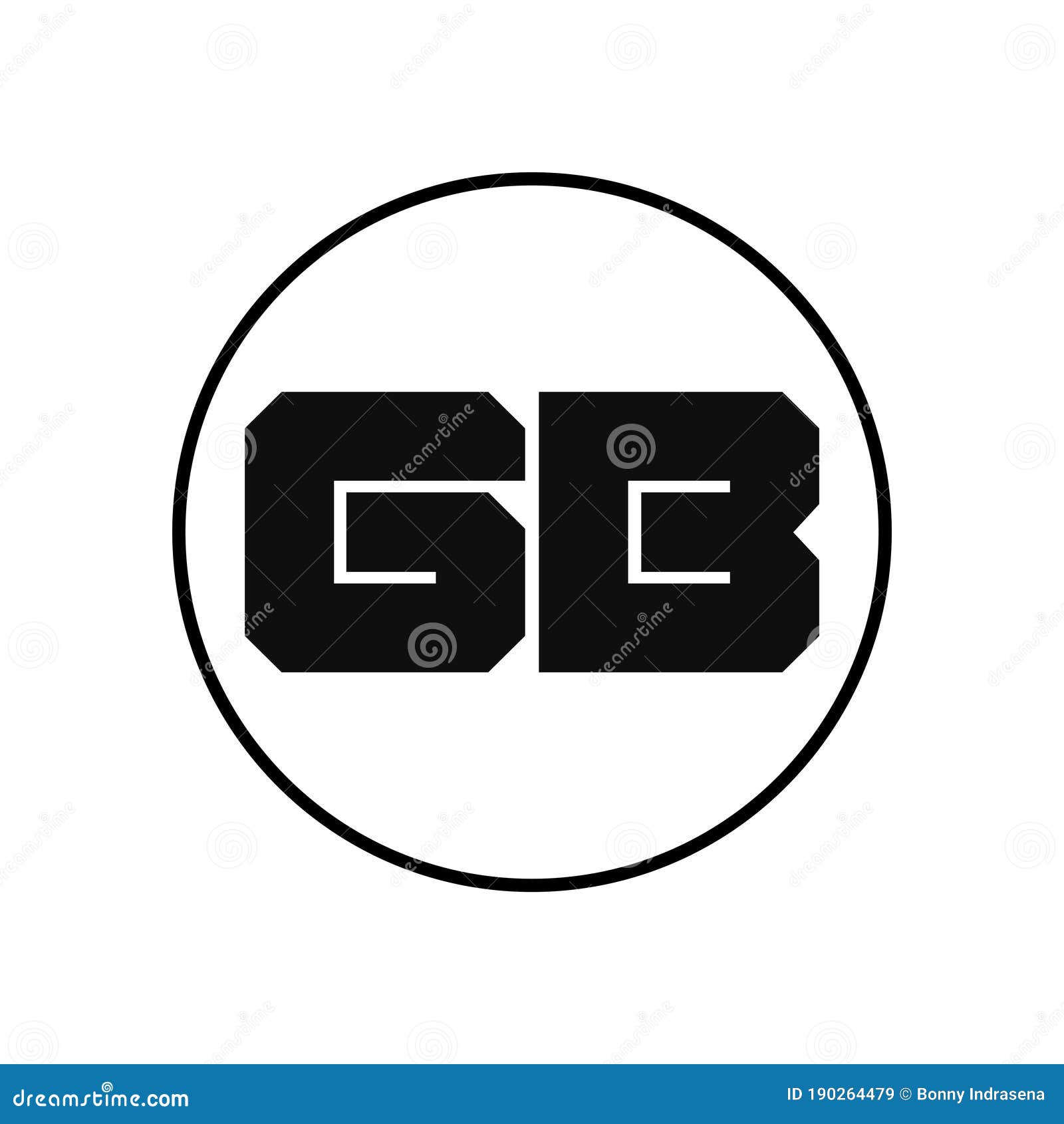 GB Letter Logo Design with Simple Style Stock Vector - Illustration of ...