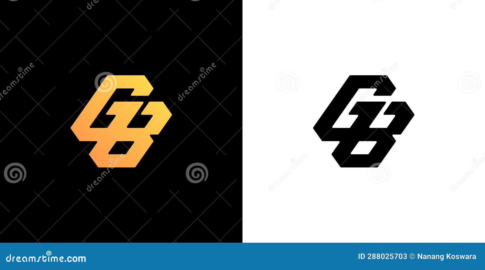 GB Logo, GB Monogram, Initial GB Logo, Letter GB Logo, Creative Icon ...