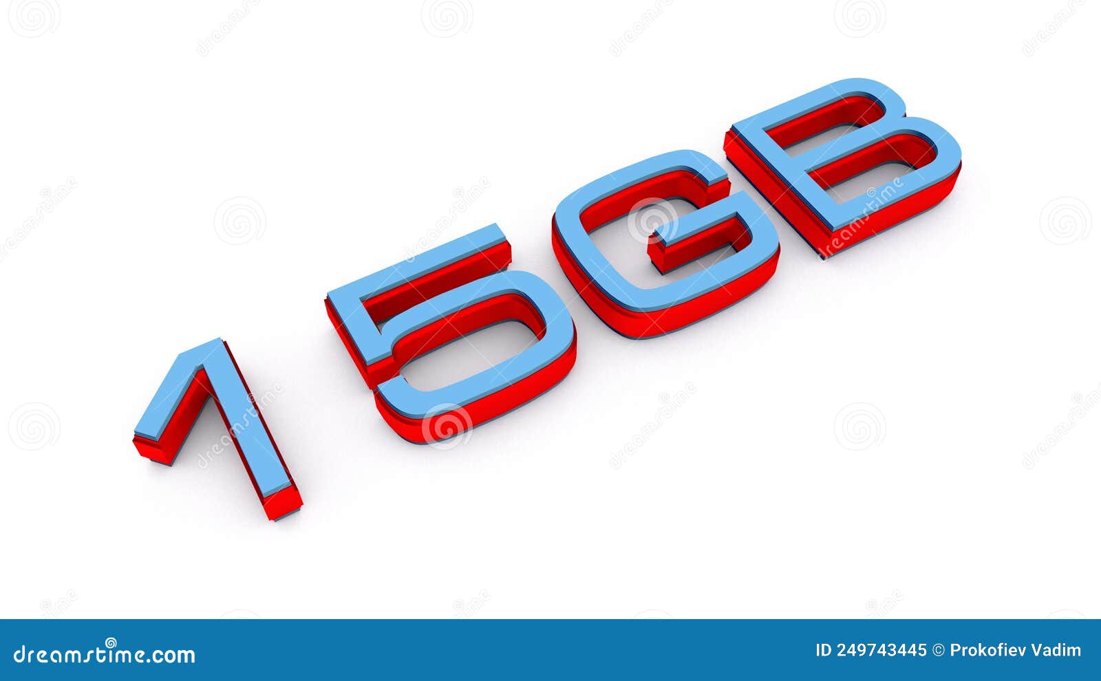 15 GB. RAM and Drives. Information and Data Stock Illustration ...