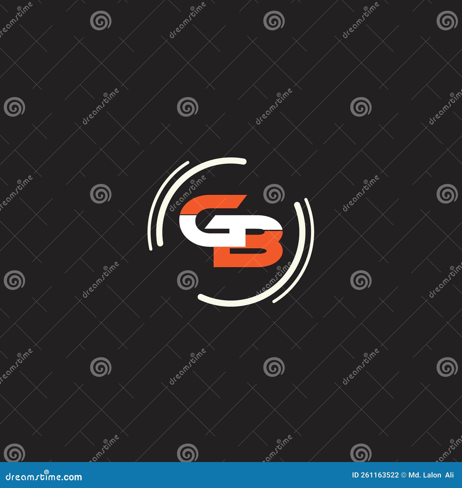 GB Text Logo Design stock vector. Illustration of poster - 261163522