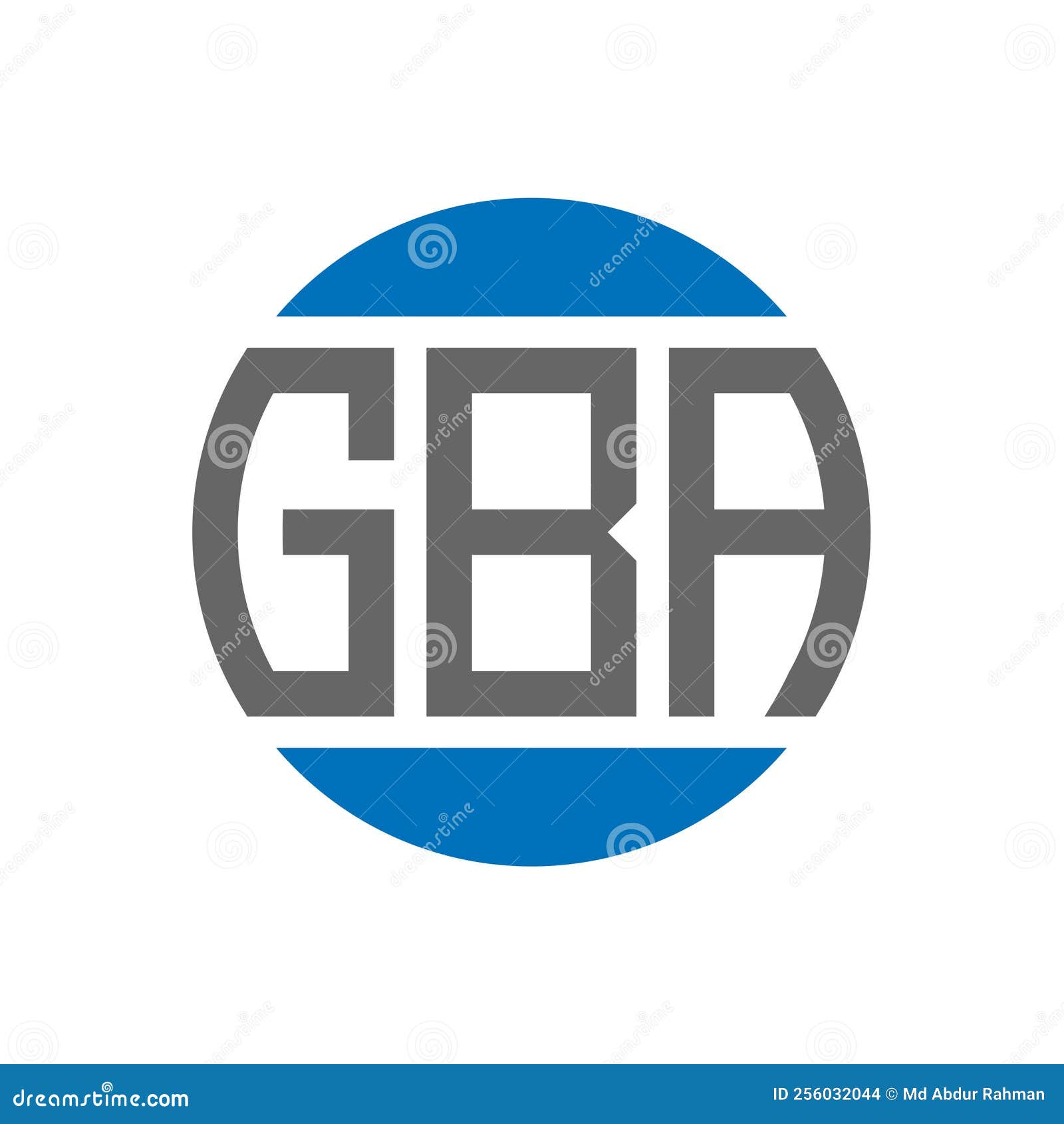 GBA Letter Logo Design On White Background. GBA Creative Initials ...
