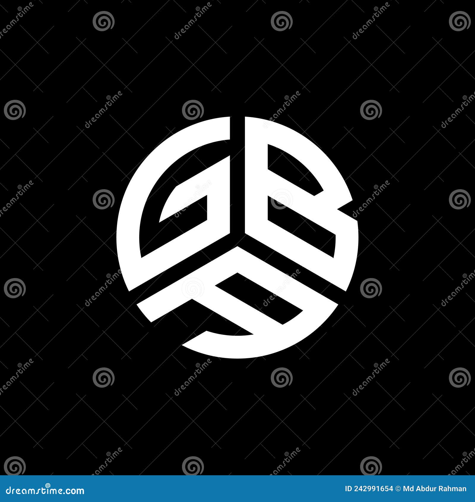 GBA Letter Logo Design On White Background. GBA Creative Initials ...