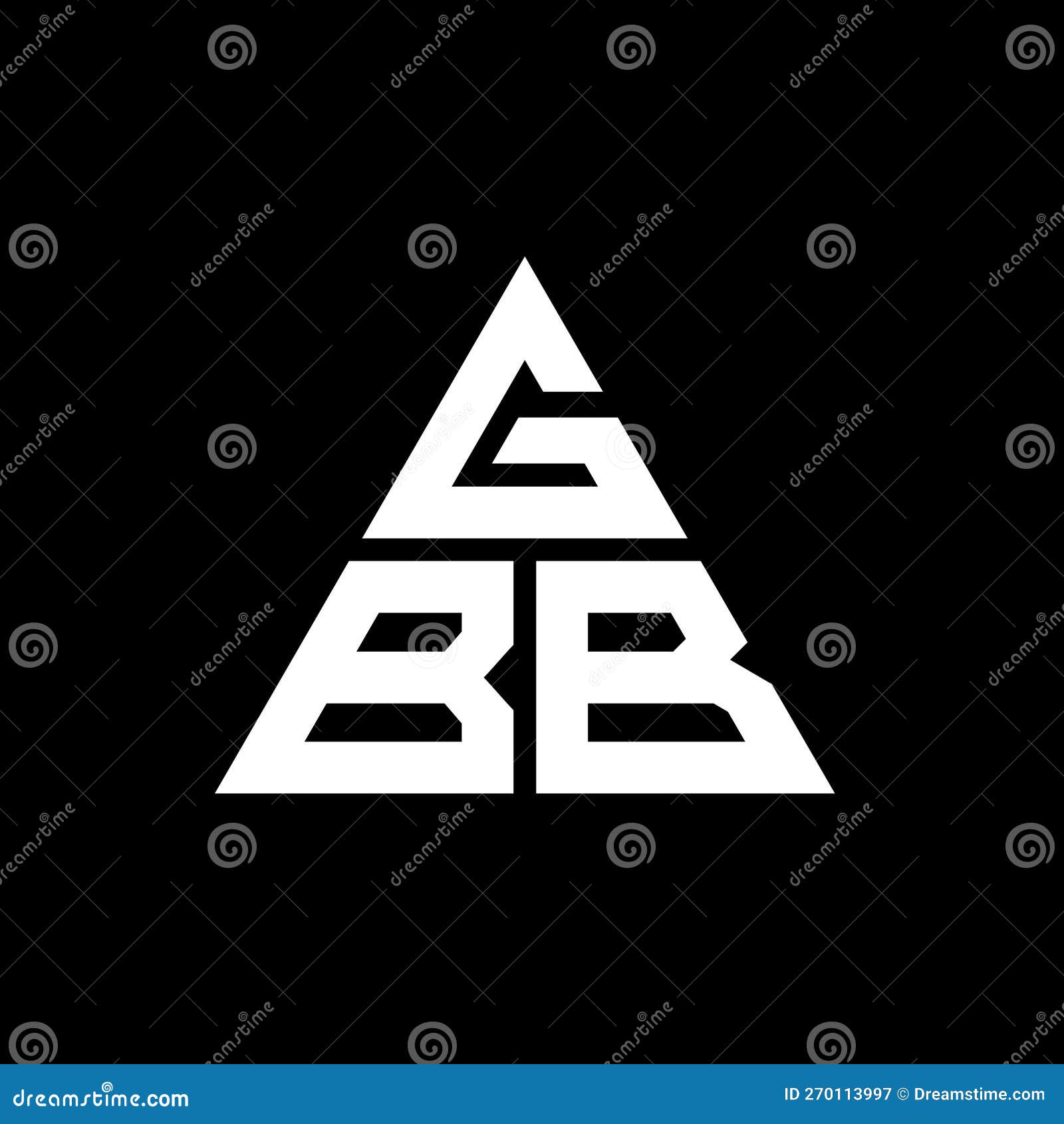 GBB Triangle Letter Logo Design with Triangle Shape. GBB Triangle Logo ...