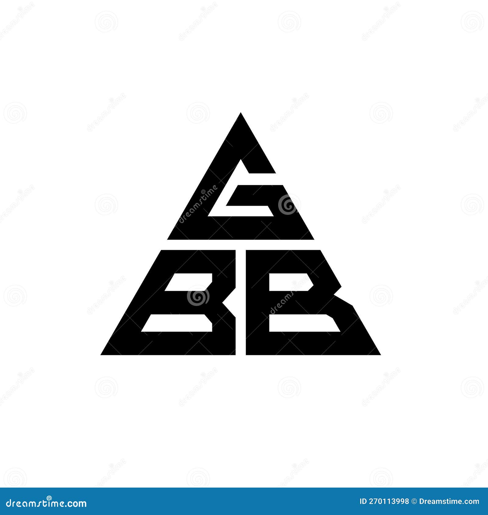 GBB Triangle Letter Logo Design with Triangle Shape. GBB Triangle Logo ...