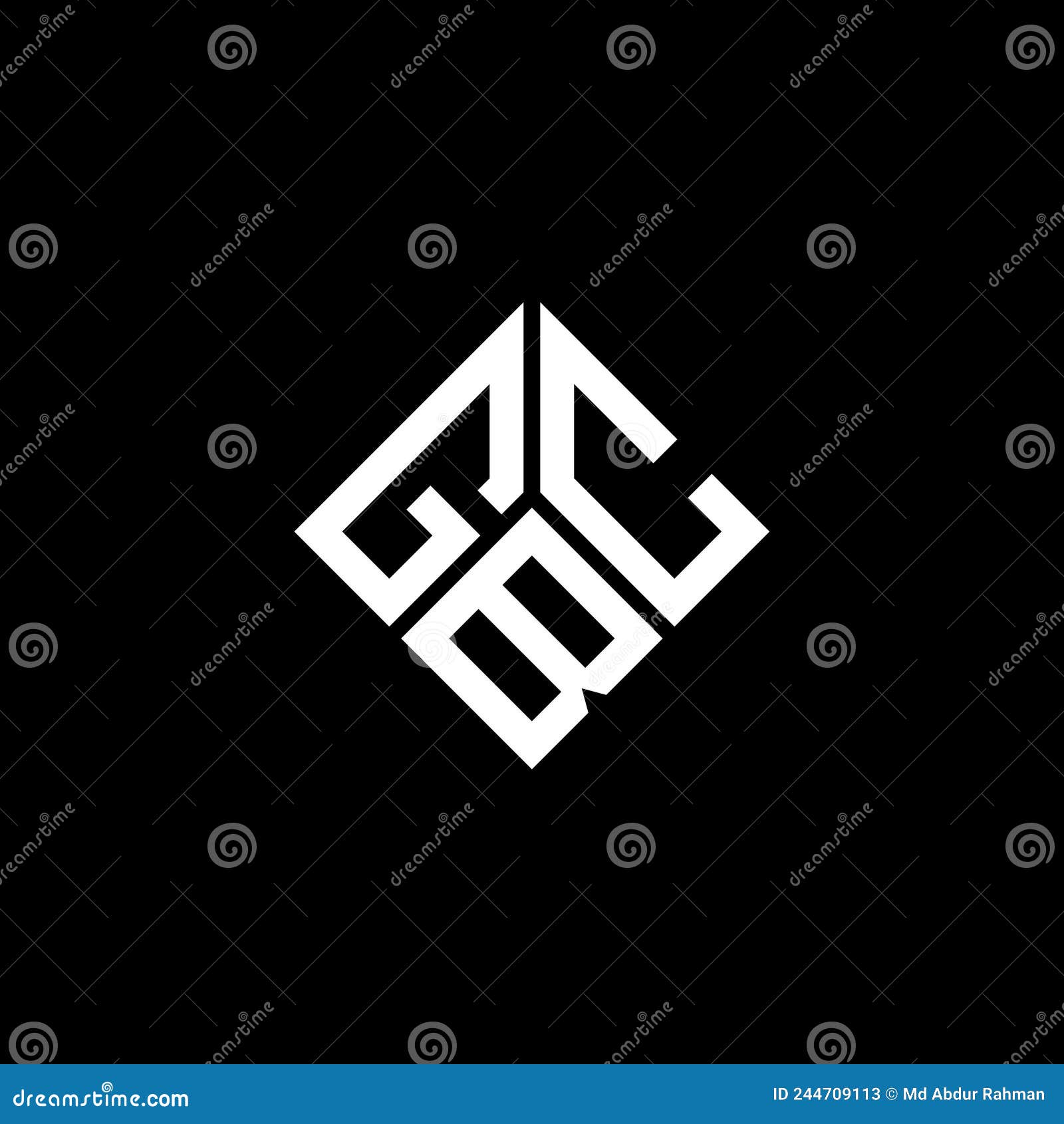 GBC Letter Logo Design on Black Background. GBC Creative Initials ...