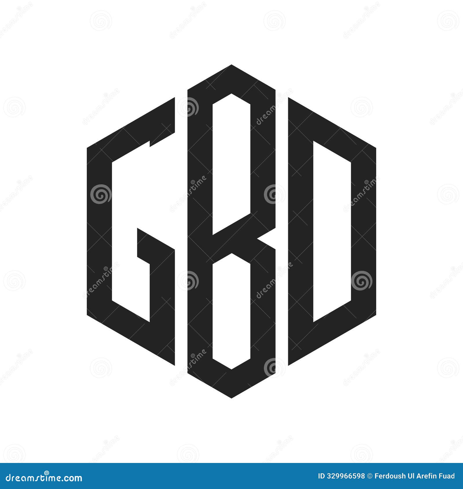GBD Logo Design. Initial Letter GBD Monogram Logo Using Hexagon Shape ...