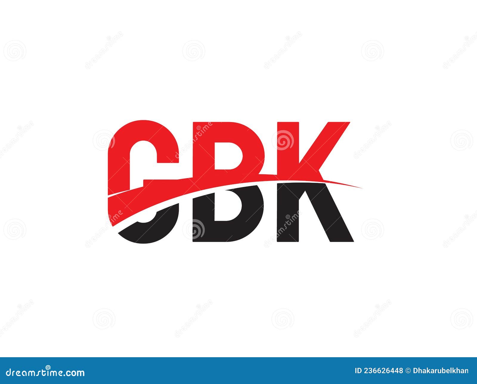 GBK Letter Initial Logo Design Vector Illustration Stock Photo - Image ...