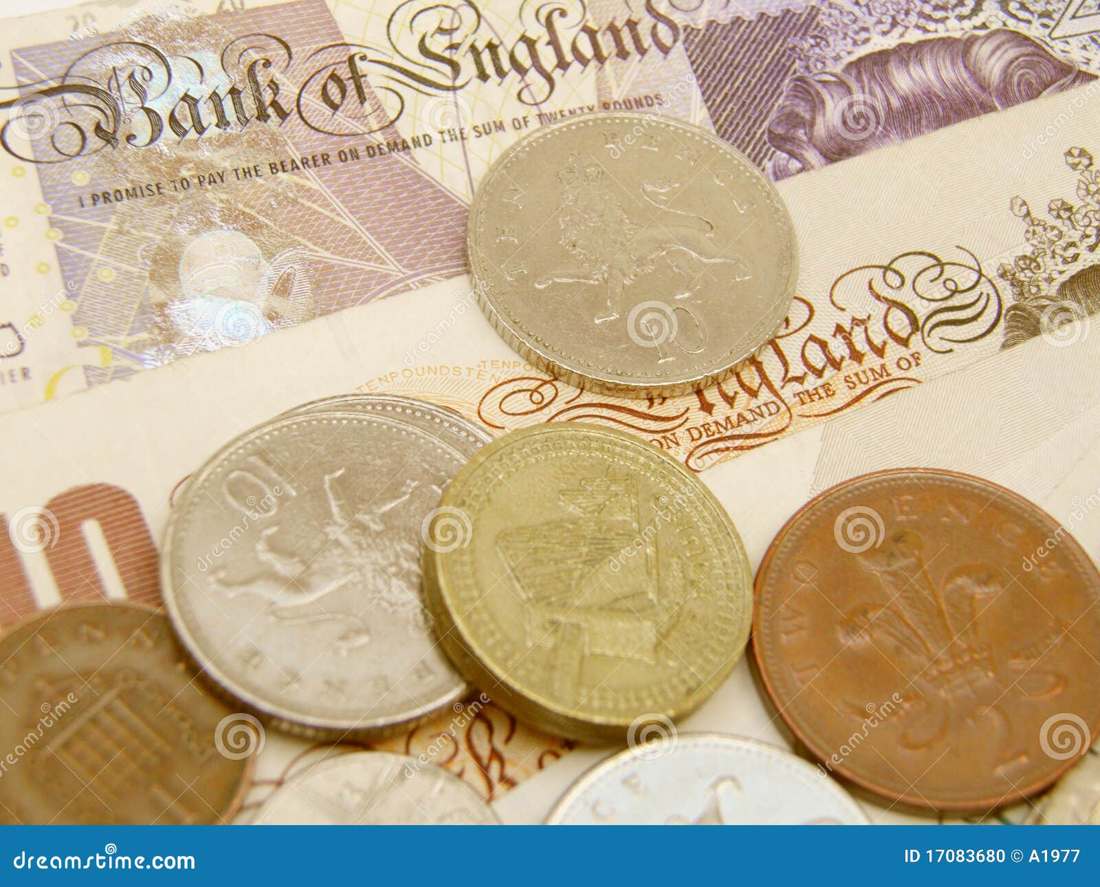 GBP banknotes and coins editorial image. Image of earn - 17083680
