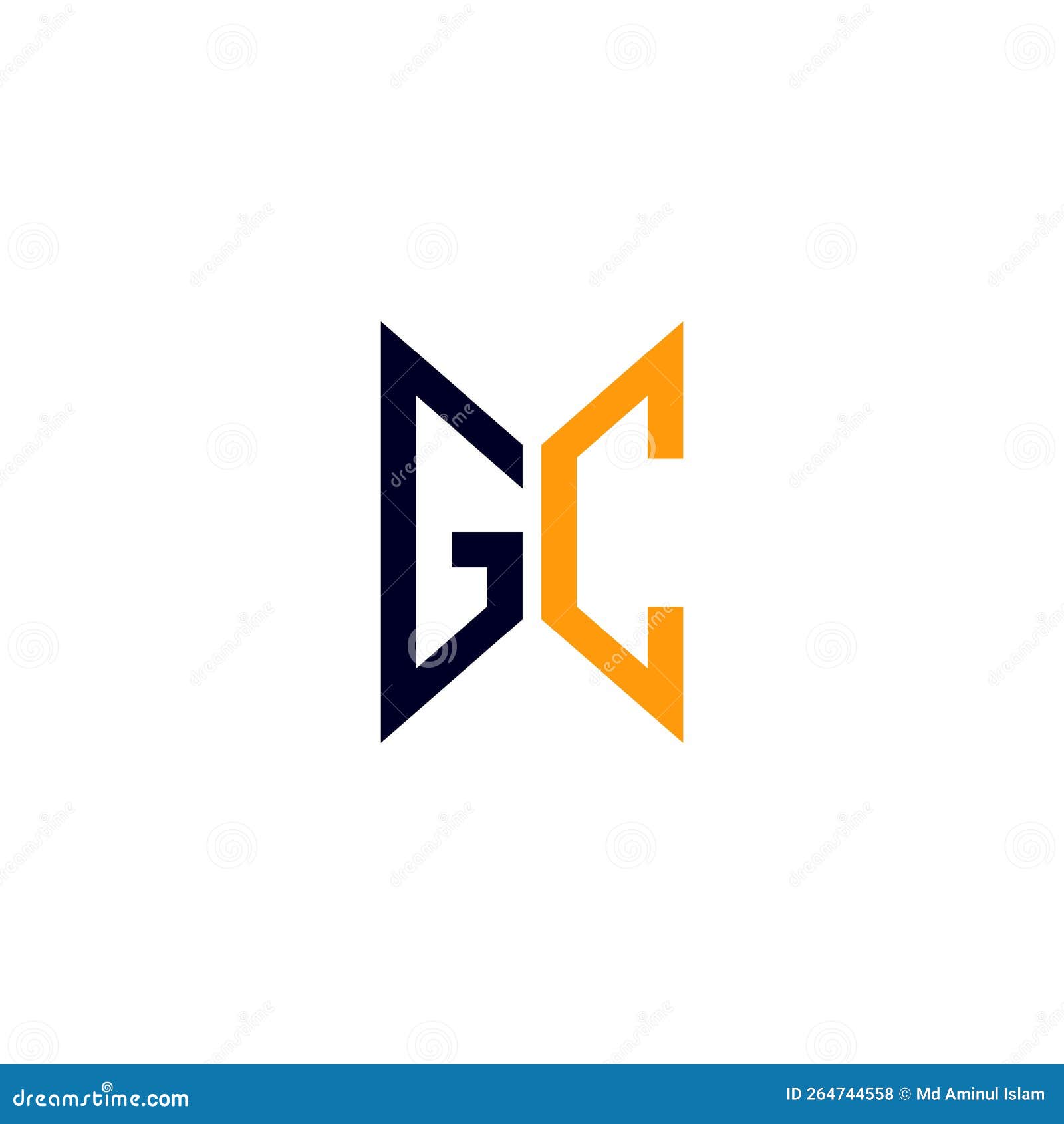 GC Letter Logo Creative Design with Vector Graphic, Stock Vector ...