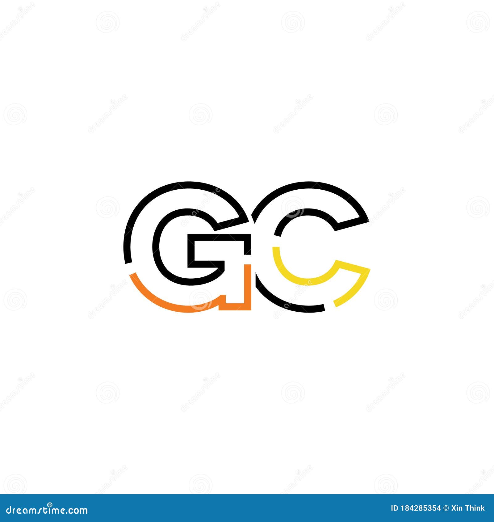 GC Letter Logo Icon Design Template Elements Stock Vector ...