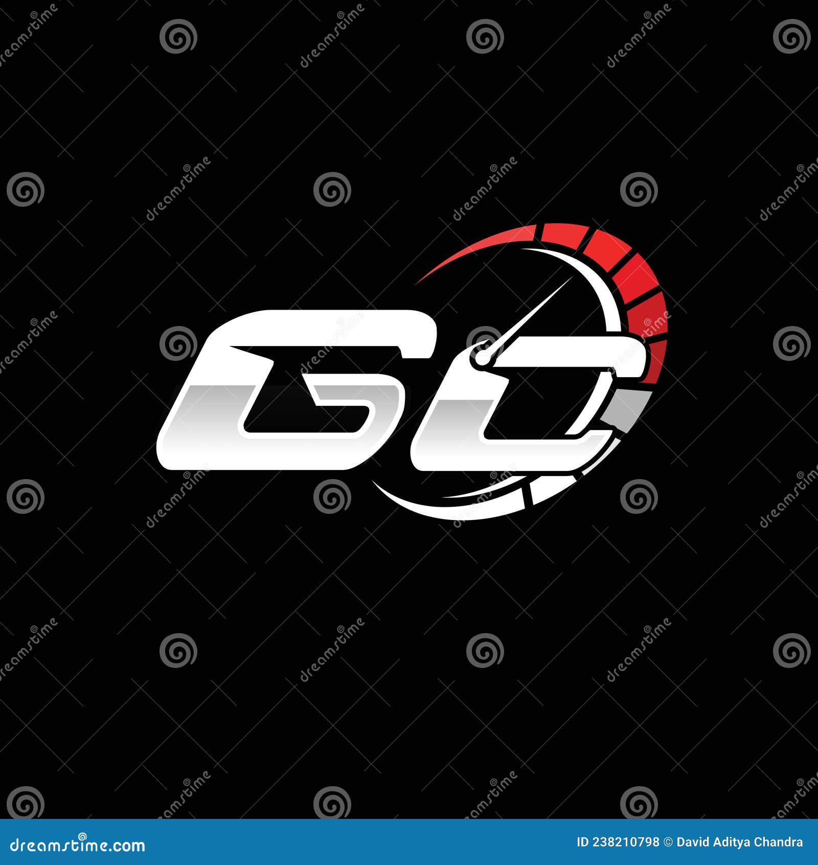 GC Logo Letter Speed Meter Racing Style Stock Vector - Illustration of ...