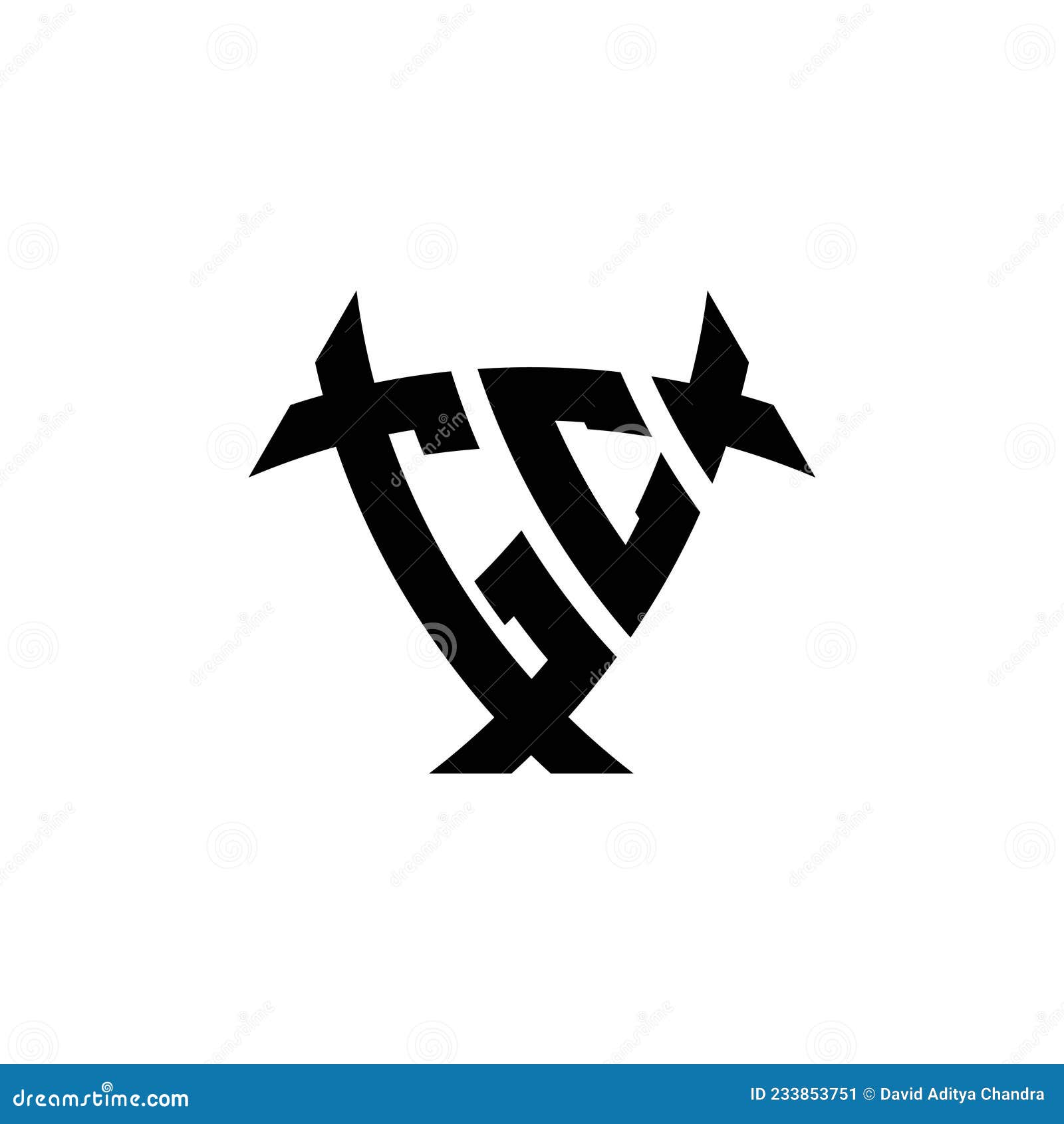 GC Logo Monogram Triangle Shield Style Stock Vector - Illustration of ...