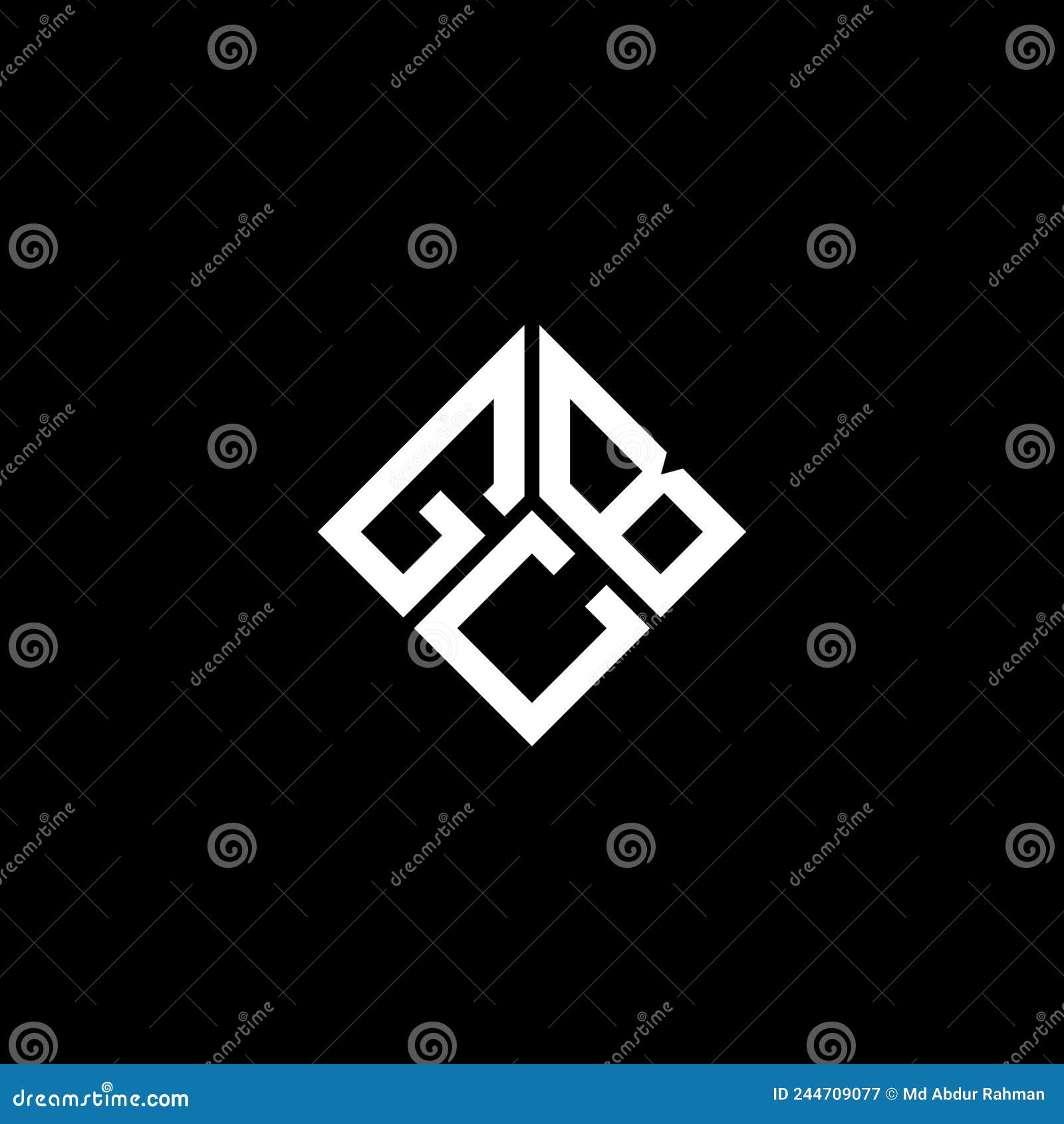 GCB Letter Logo Design on Black Background. GCB Creative Initials ...