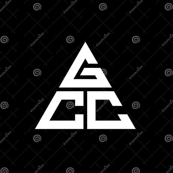 GCC Triangle Letter Logo Design with Triangle Shape. GCC Triangle Logo ...