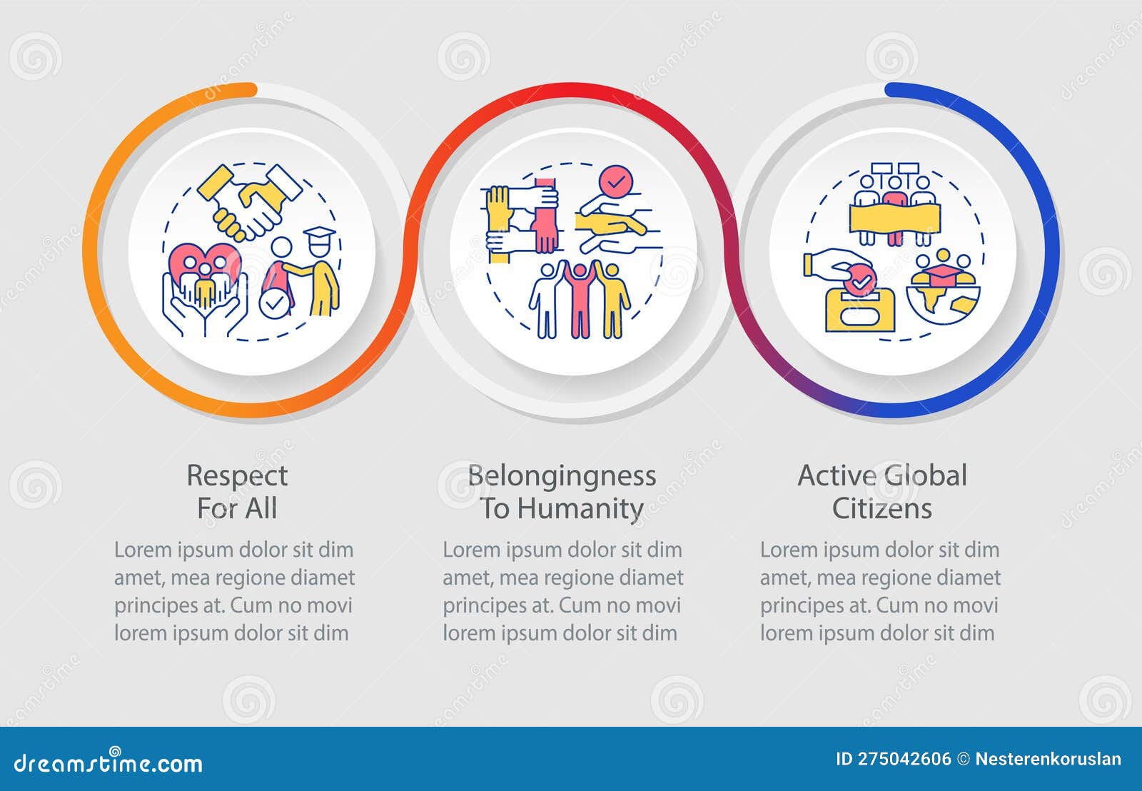 GCED Aims Loop Infographic Template Stock Vector - Illustration of ...