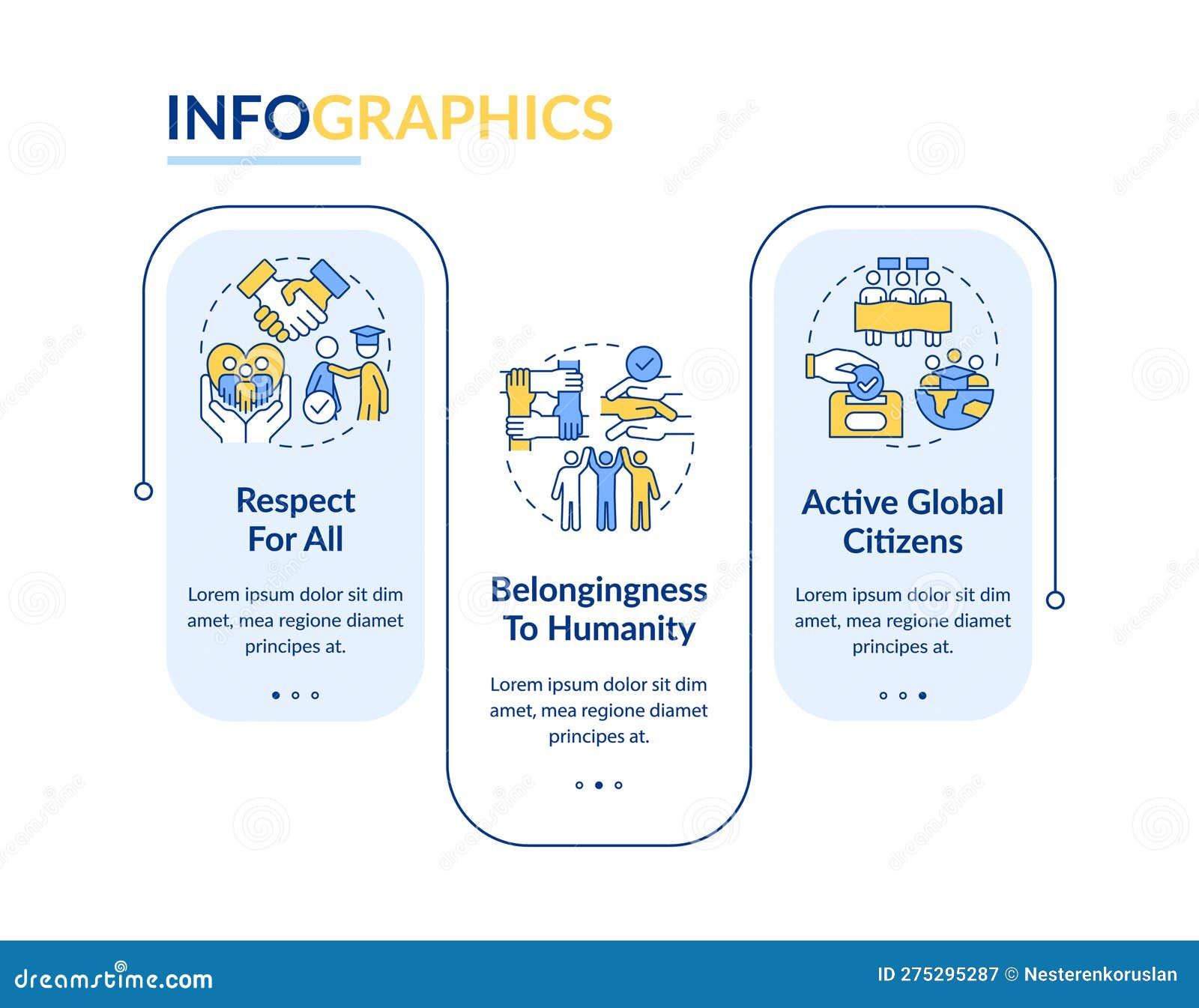 GCED Goals Rectangle Infographic Template Stock Illustration ...