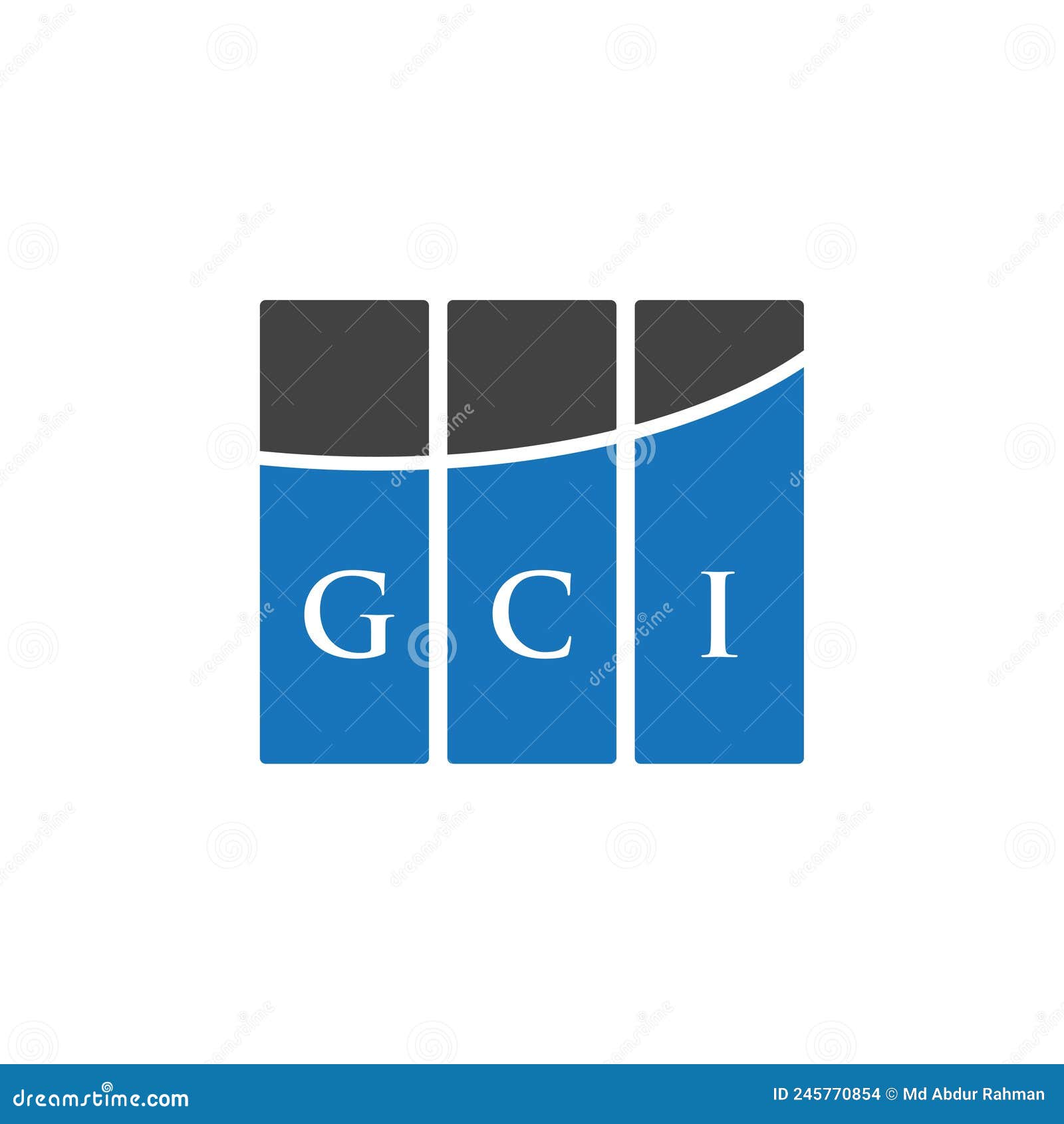 GCI Letter Logo Design on WHITE Background. GCI Creative Initials ...