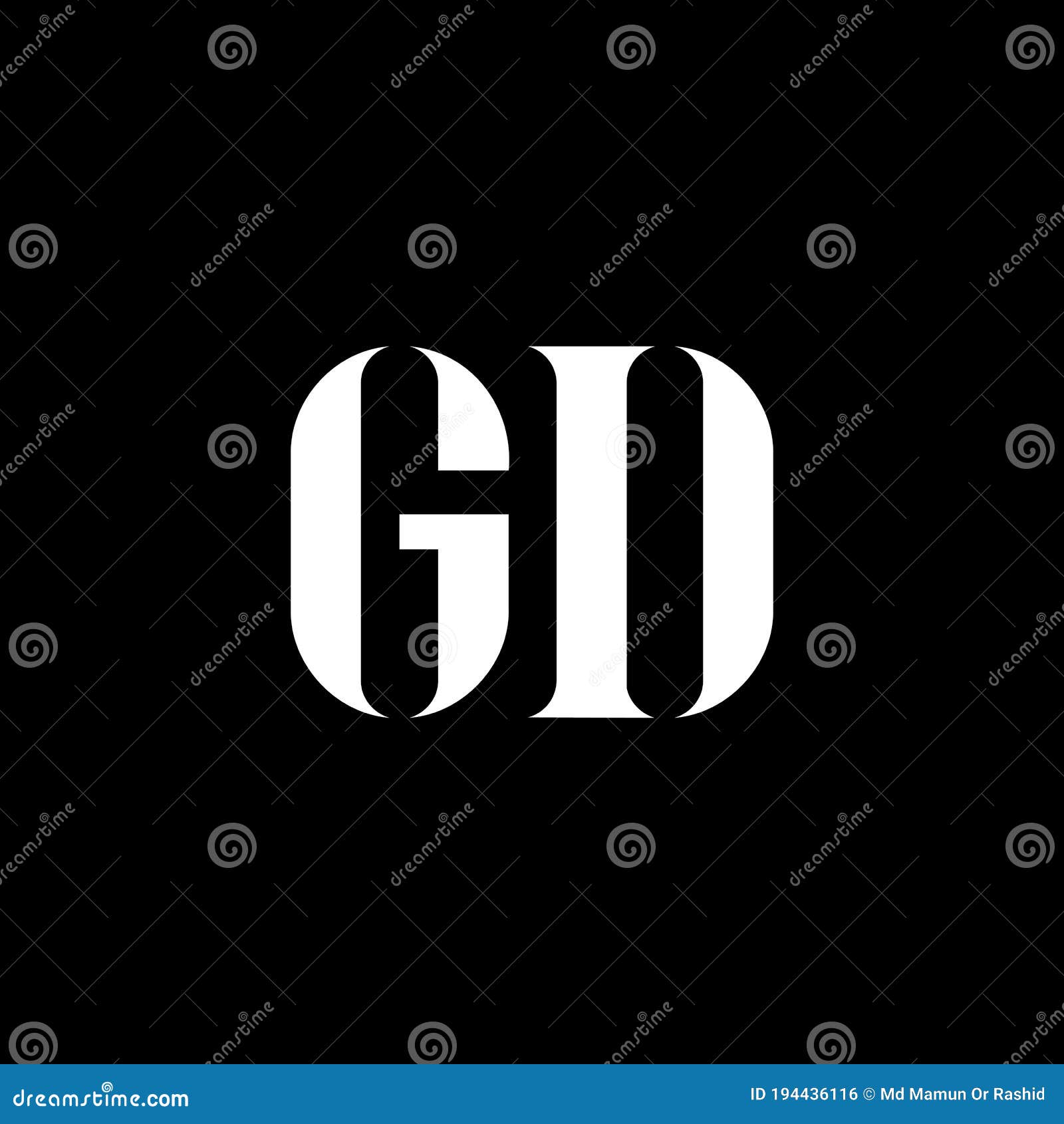 GD G D Letter Logo Design. Initial Letter GD Uppercase Monogram Logo ...