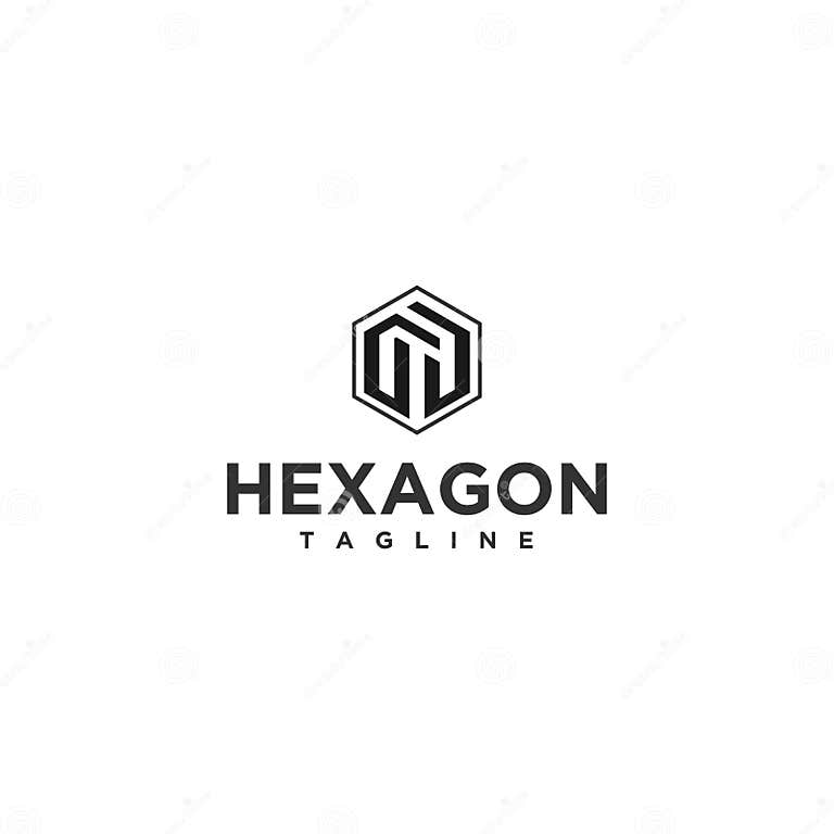 Gd hexagon logo design stock vector. Illustration of finance - 238033225