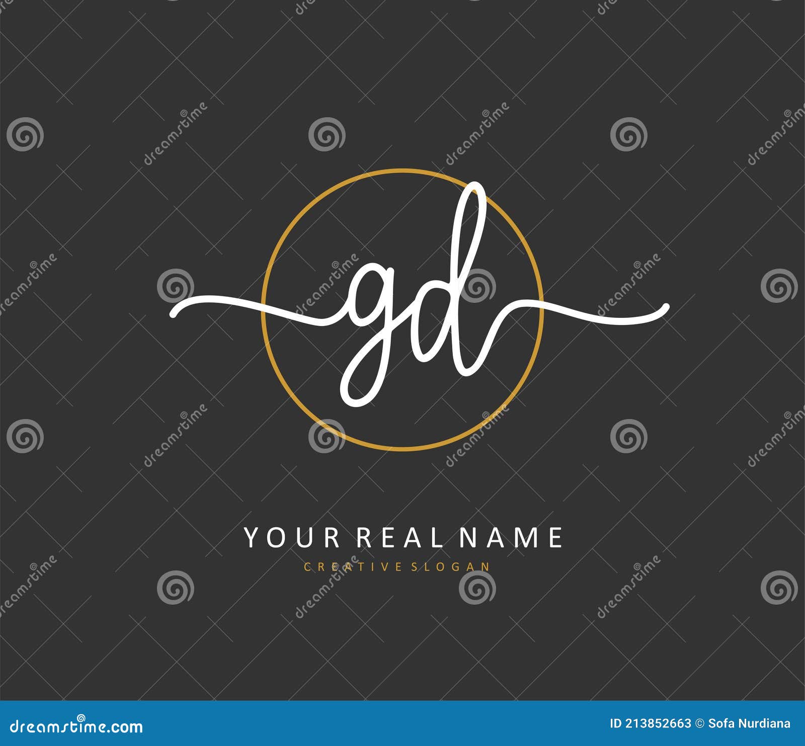Initial Letter Handwriting and Signature Logo. a Concept Handwriting ...