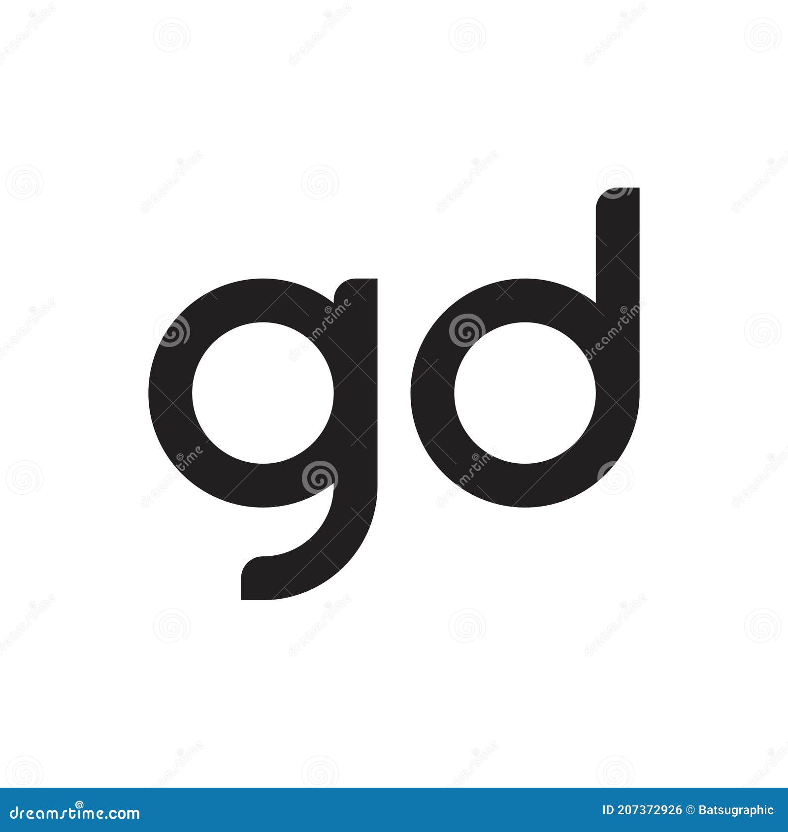 Gd Initial Letter Vector Logo Icon Stock Vector - Illustration of clean ...