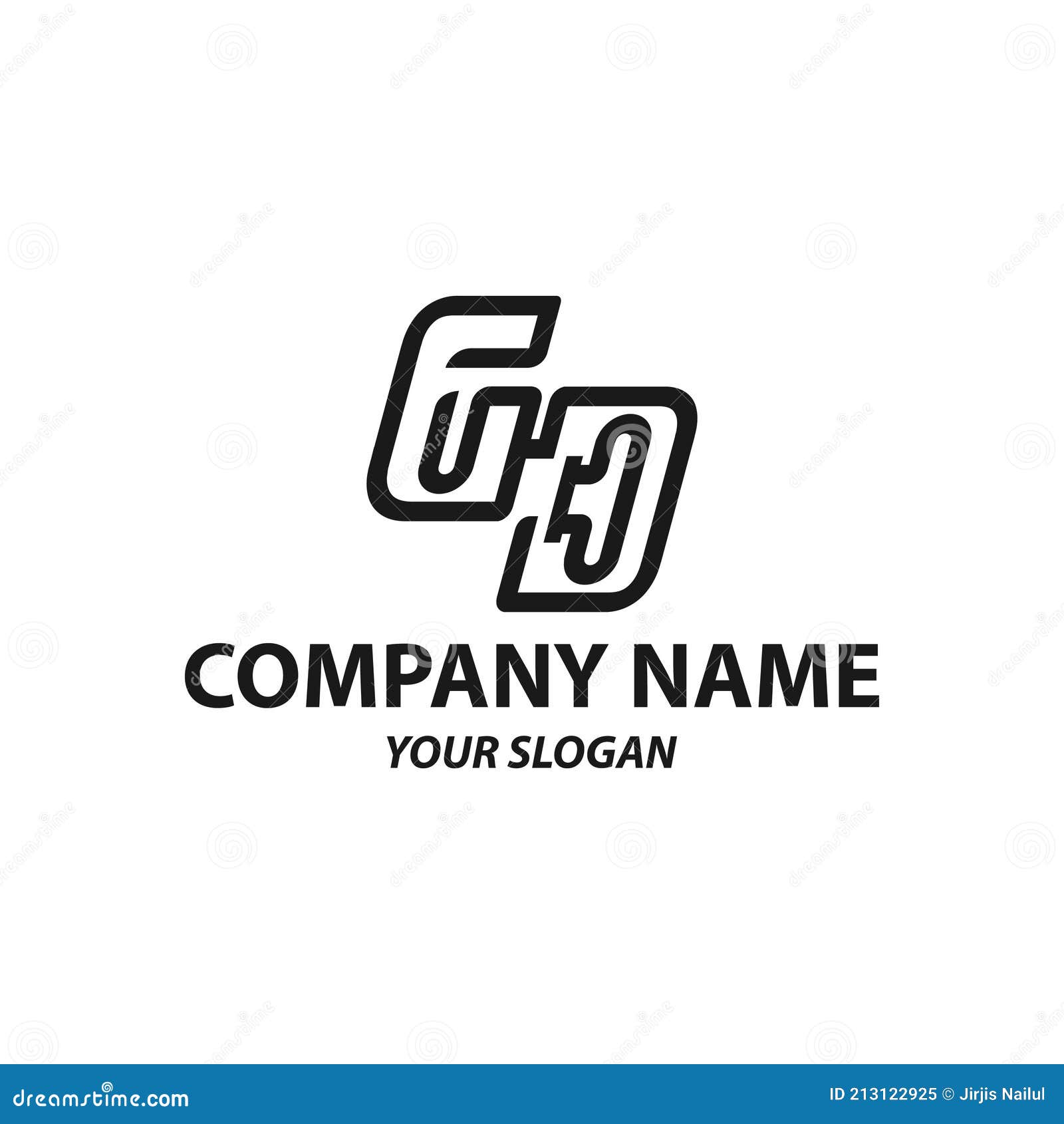 GD Letter Logo Design with Creative Modern Typography and Abstract ...