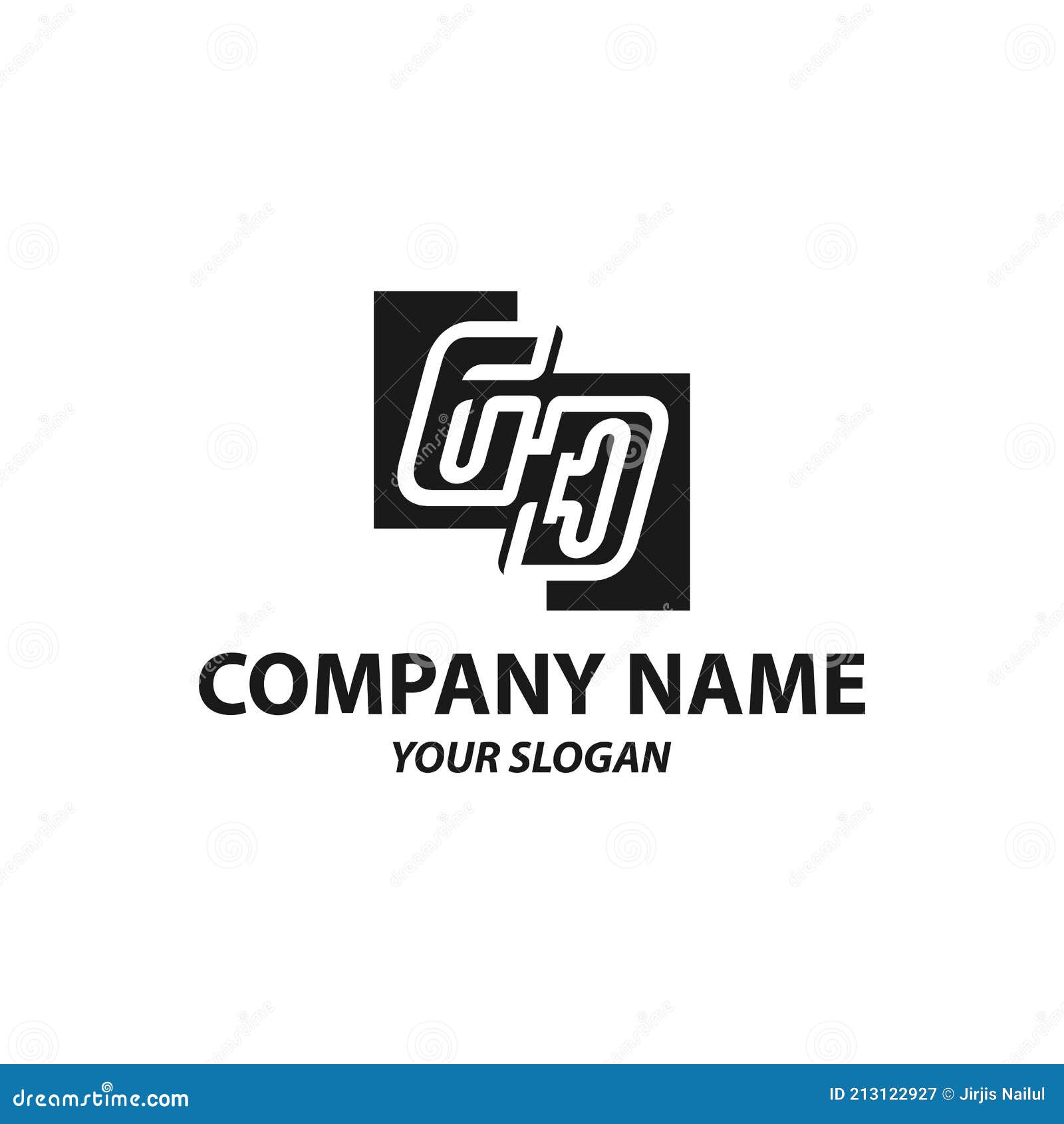 GD Letter Logo Design with Creative Modern Typography and Abstract ...