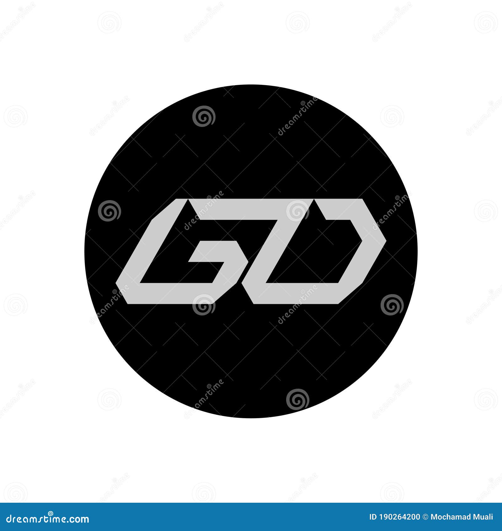 GD Letter Logo Design with Simple Style Stock Vector - Illustration of ...