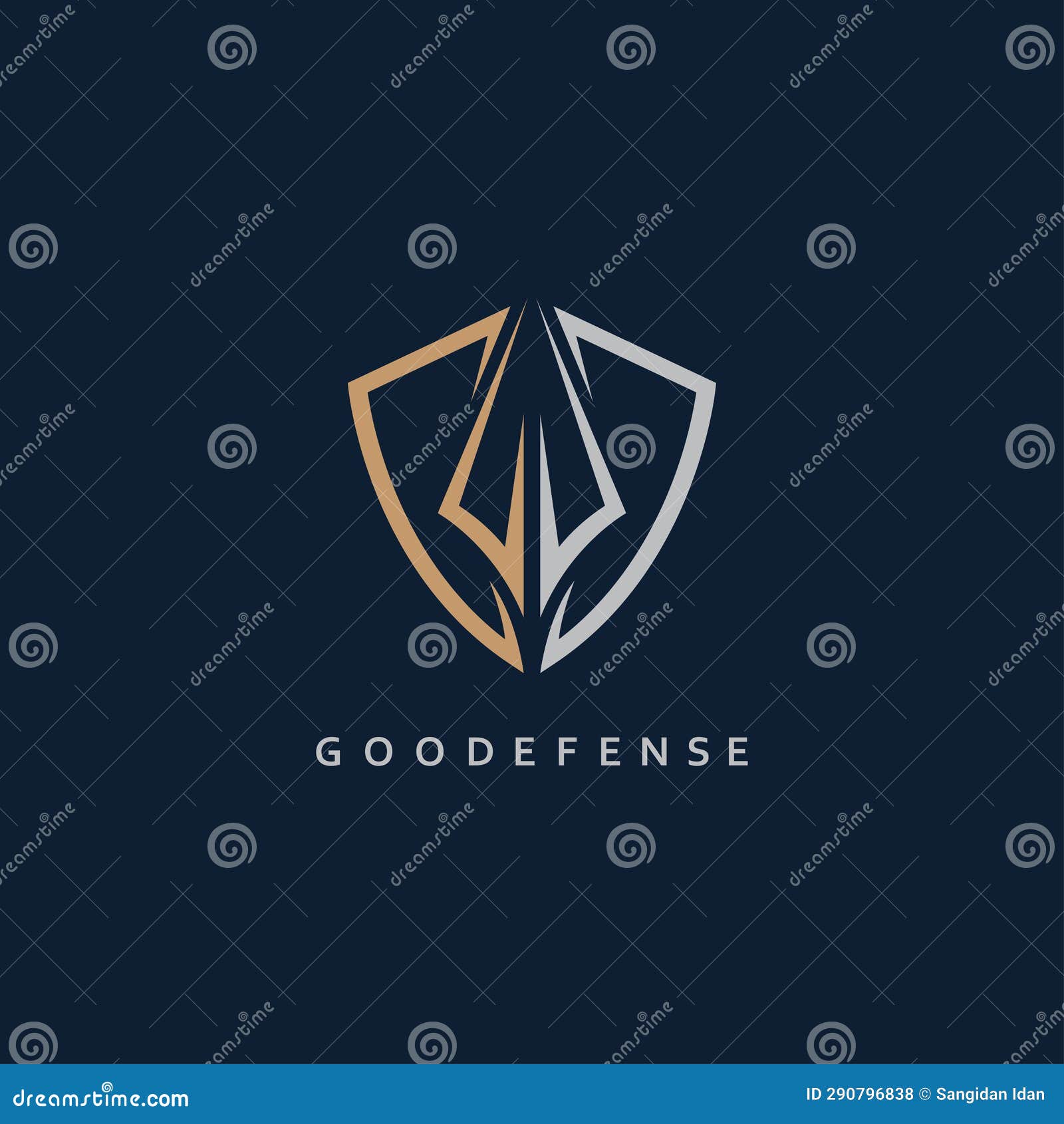 GD Letter Spear and Shield Icon Vector Concept Design Template Stock ...