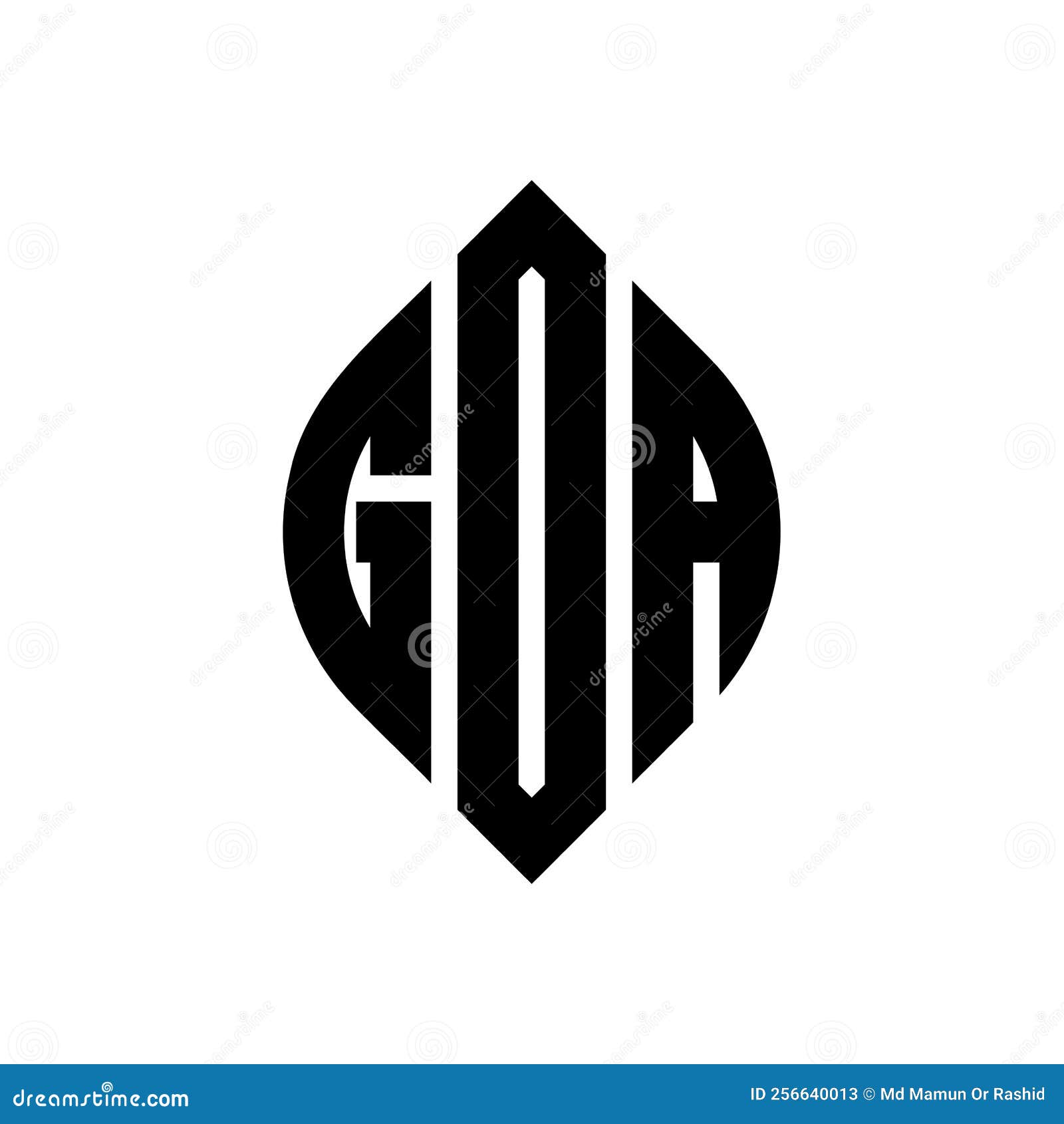 GDA Circle Letter Logo Design with Circle and Ellipse Shape. GDA ...