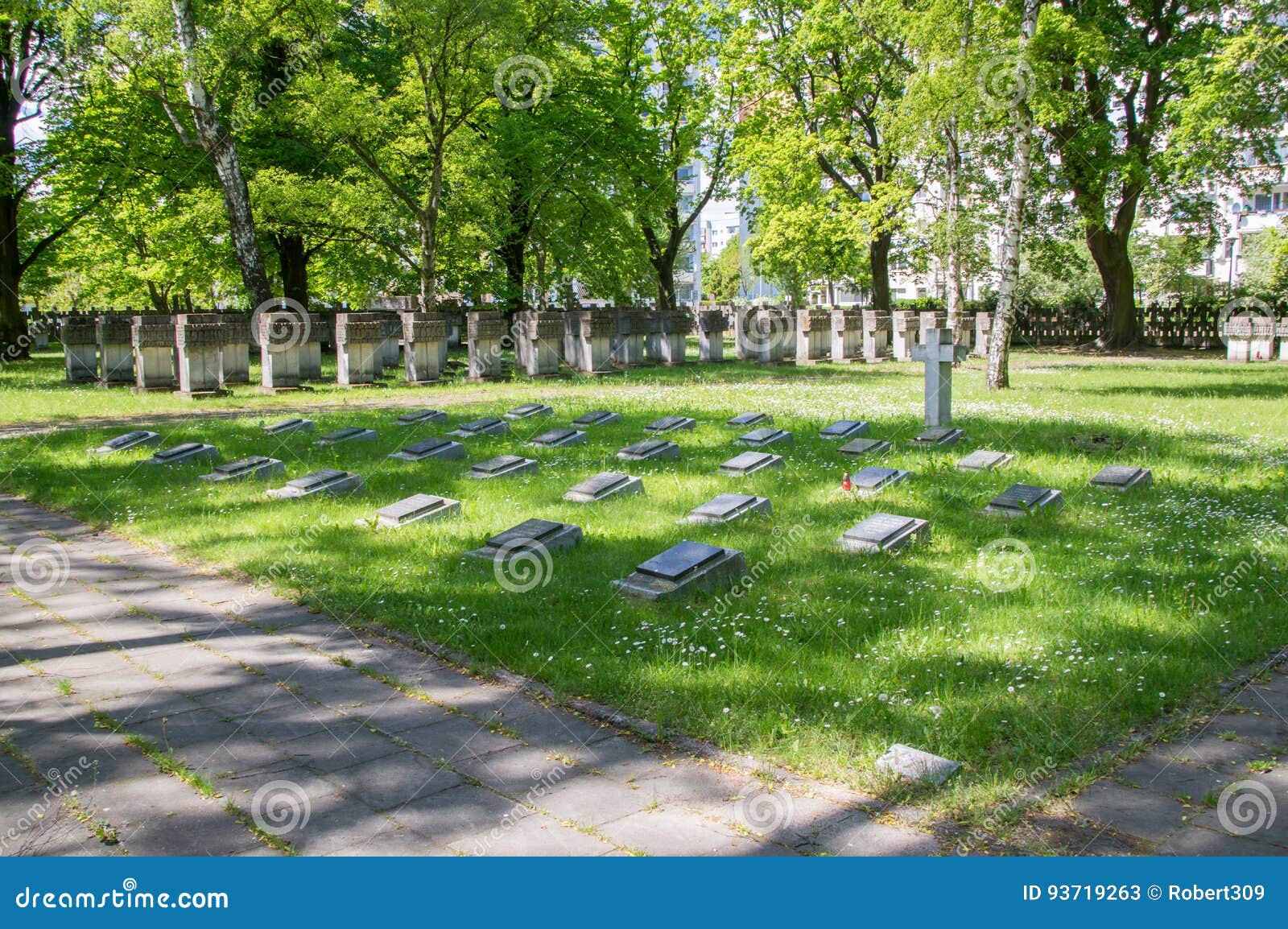 Gdansk, Poland - May 22, 2017: Cemetery Monuments of Zaspa Heroes ...