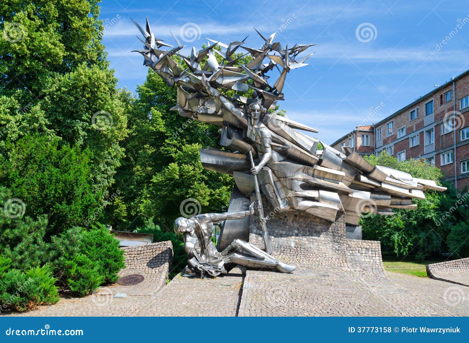 Gdansk Post Memorial Monument Editorial Stock Photo - Image of detail ...