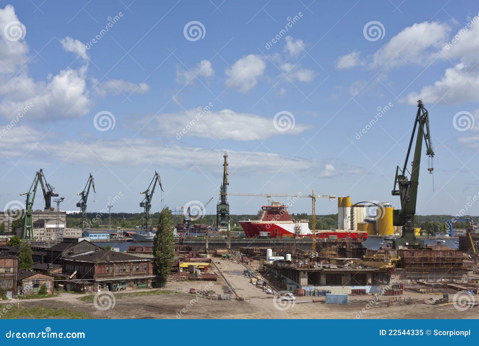 Gdansk Shipyard stock image. Image of heavy, industrial - 22544335