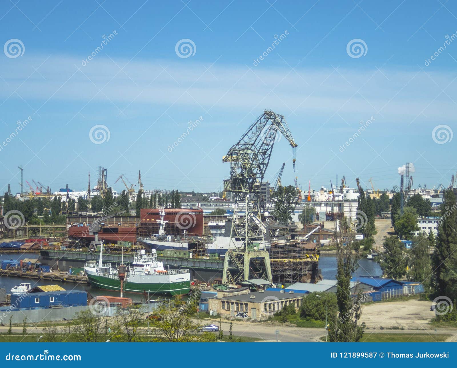 Gdansk Shipyard , panorama editorial photography. Image of panorama ...