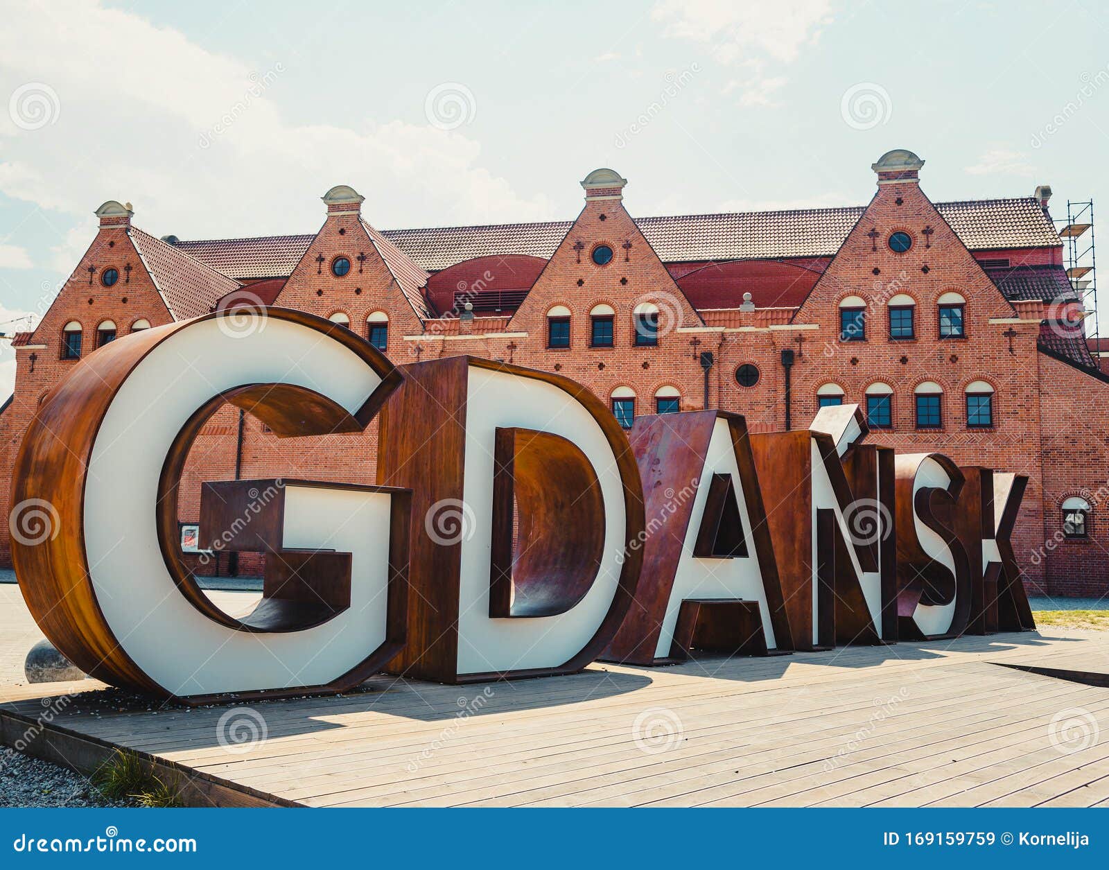 Gdansk sign, Poland stock image. Image of motlawa, historic - 169159759