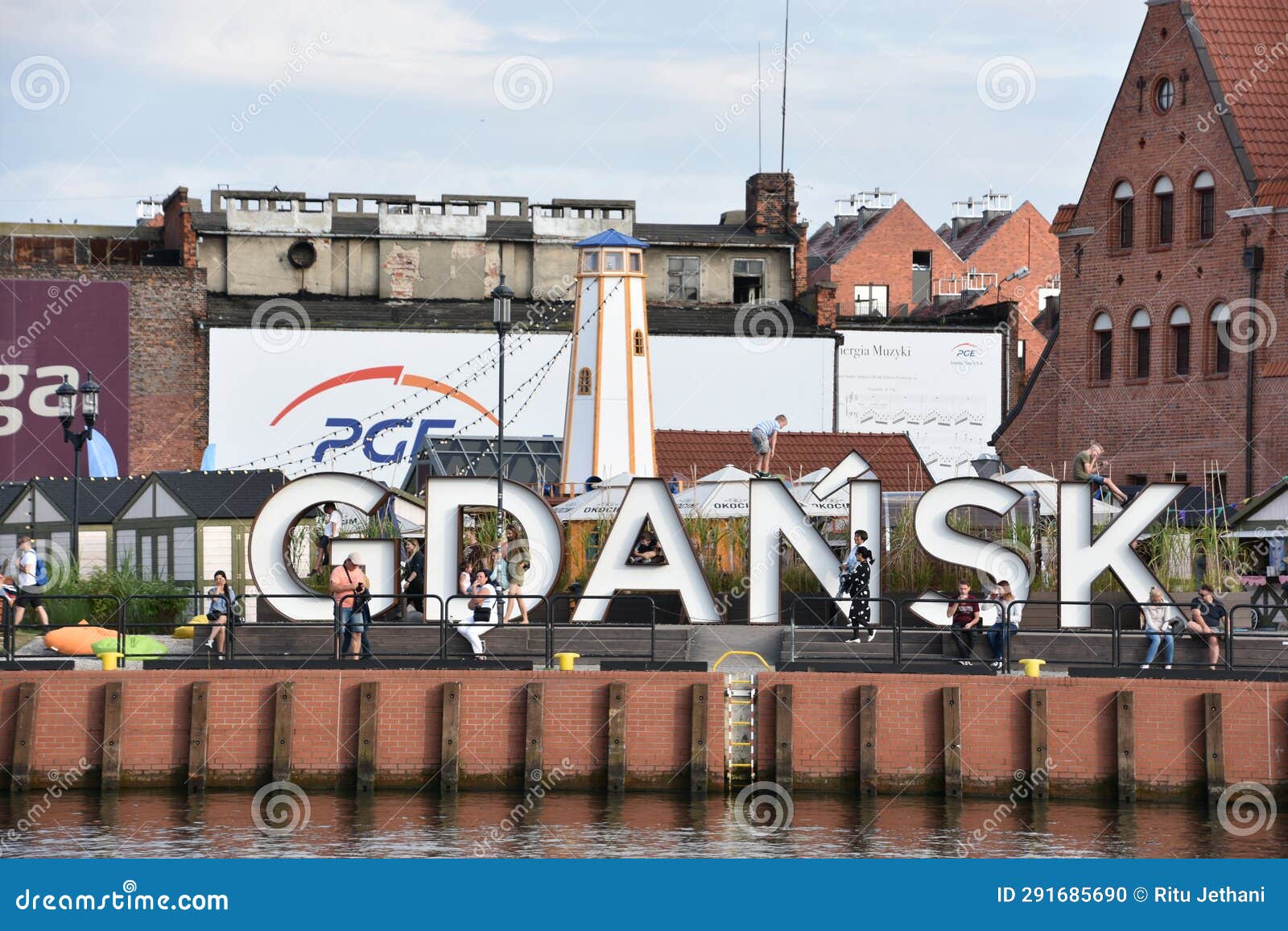 Gdansk Sign in Old Town in Gdansk, Poland Editorial Image - Image of ...