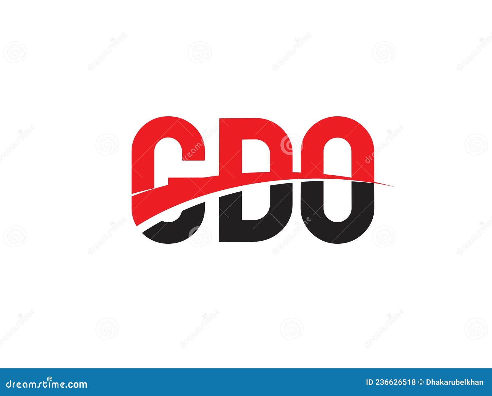 GDO Letter Initial Logo Design Vector Illustration Stock Vector ...